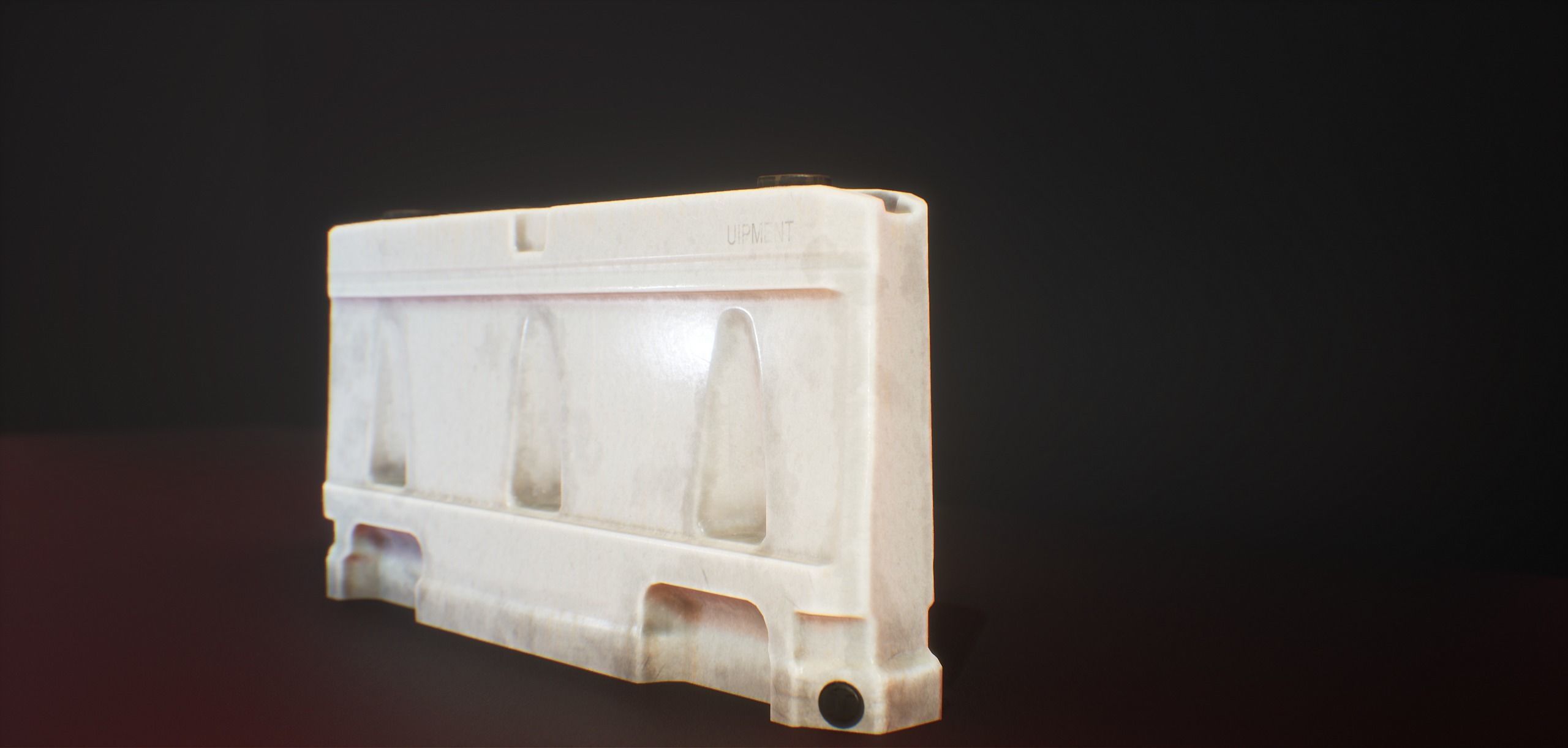 3D model PBR Traffic barriers Plastic Texture Variatio VR / AR / low ...