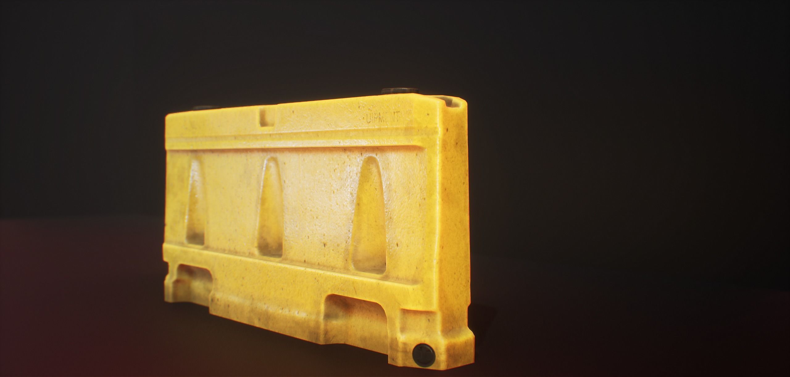 3D model PBR Traffic barriers Plastic Texture Variatio VR / AR / low ...