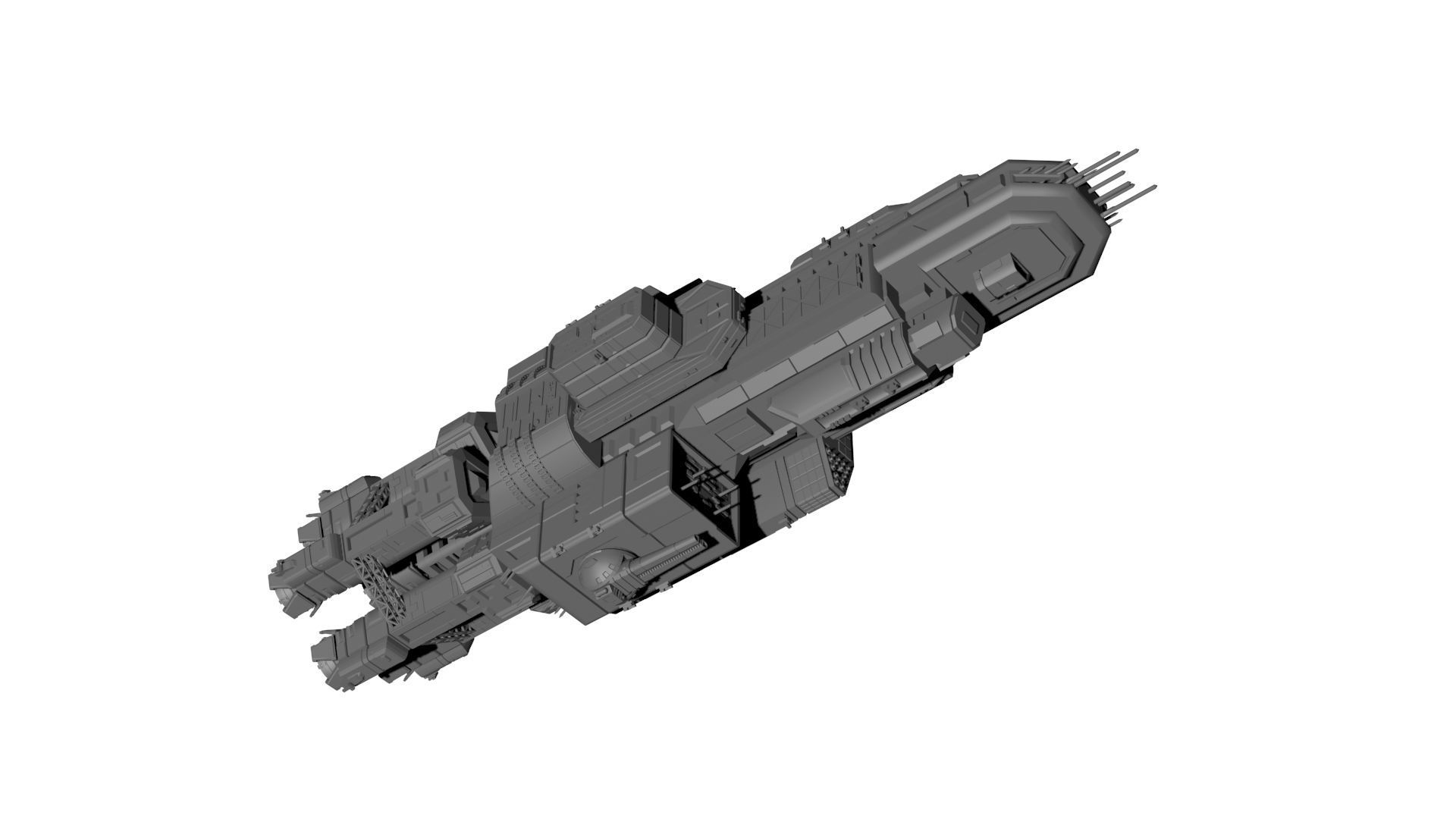Expanse UNN Nathan Hale Leonidas-Class Battleship 3D model 3D printable ...