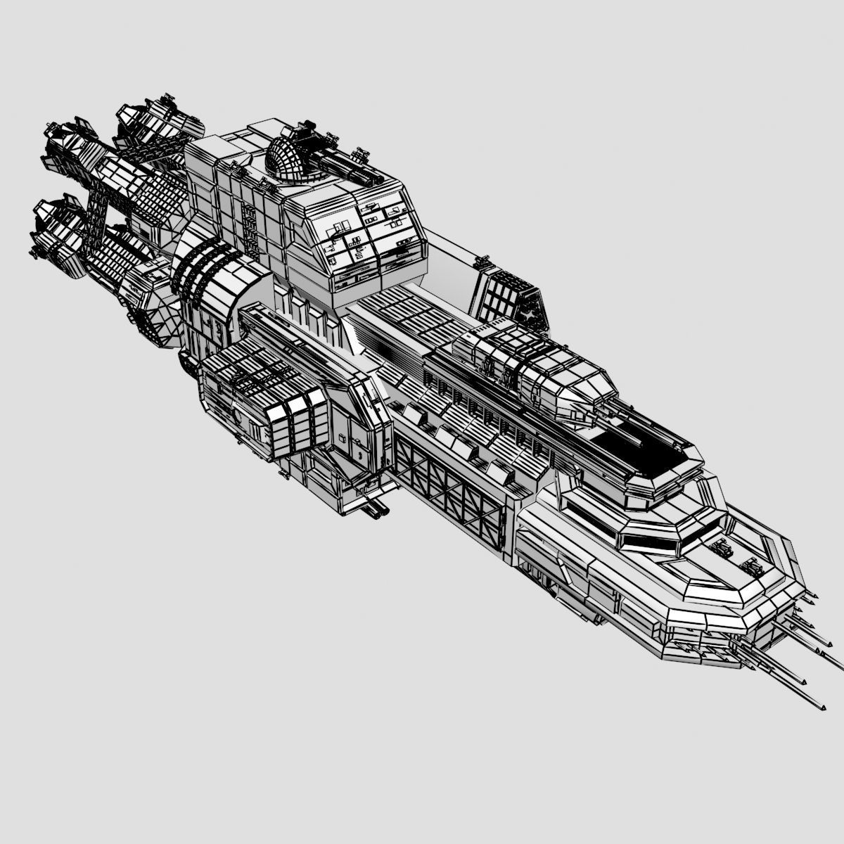 Expanse UNN Nathan Hale Leonidas-Class Battleship 3D model 3D printable ...