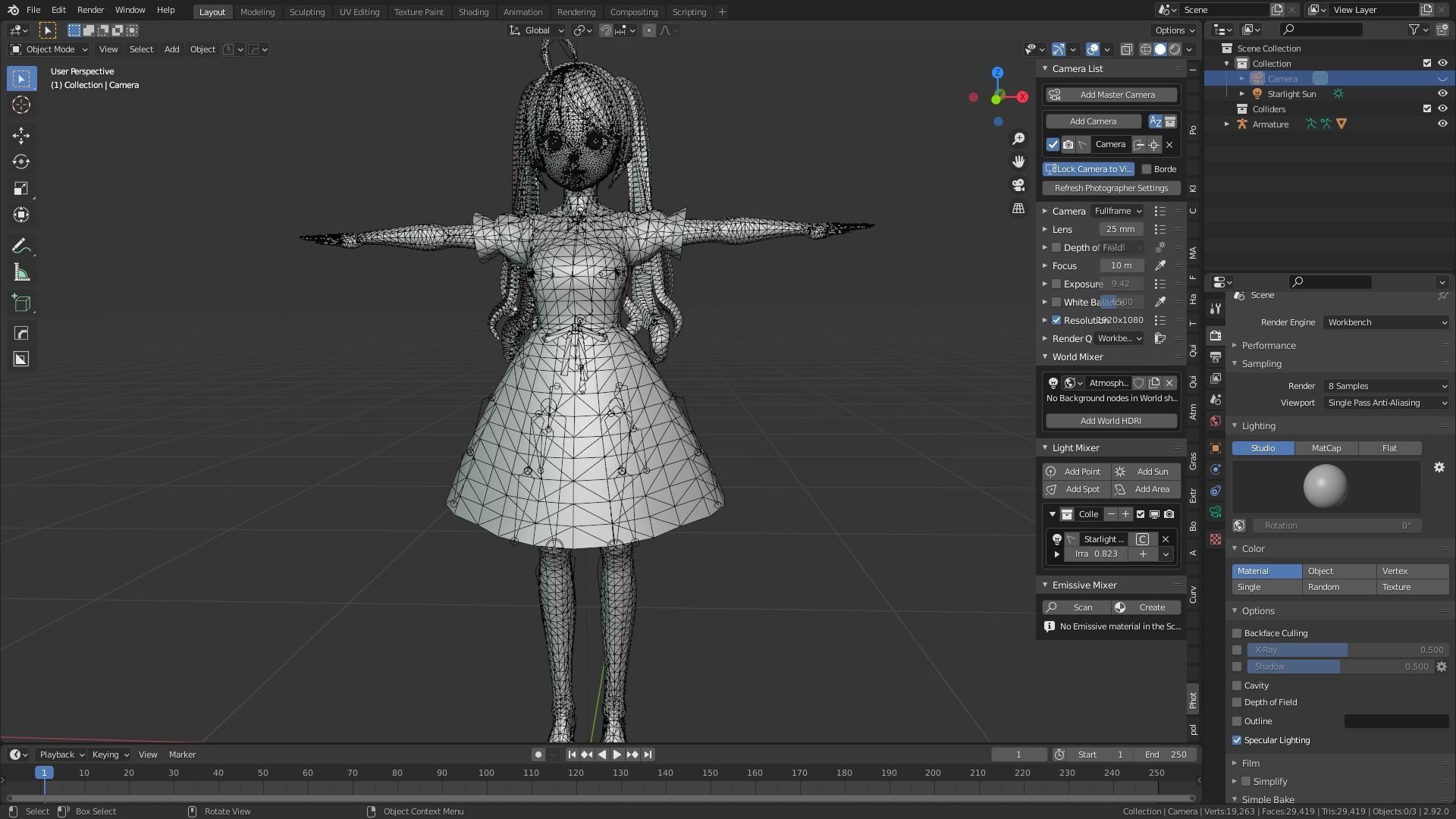 3D model cute anime girl character - Amaya VR / AR / low-poly | CGTrader