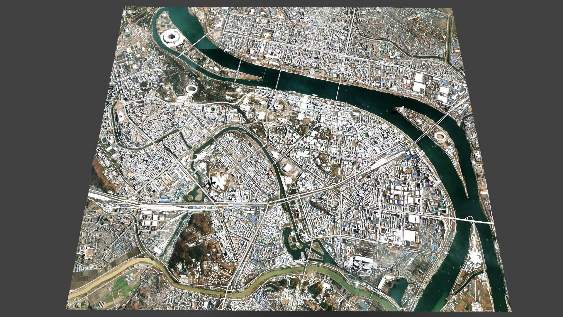 Cityscape Pyongyang Democratic Peoples Republic of Korea 3D model ...