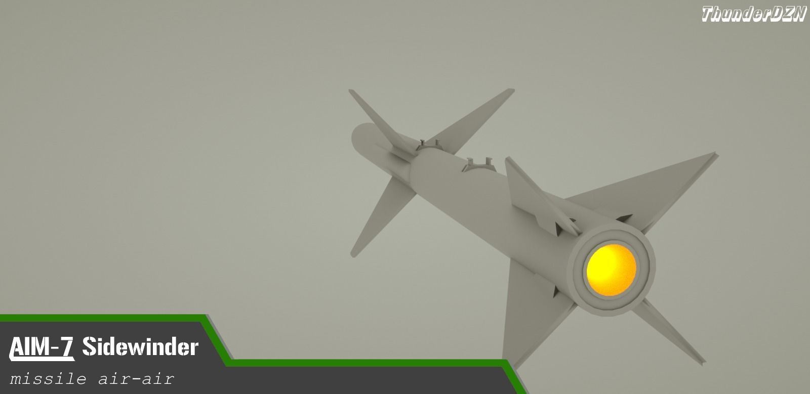 AIM-7 Sparrow Non-Textured 3D model | CGTrader