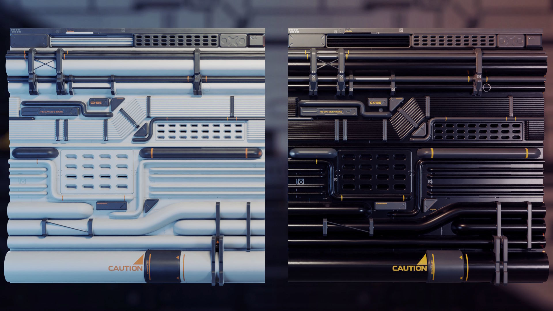 5 Sci-Fi trim sheets 3D model | CGTrader