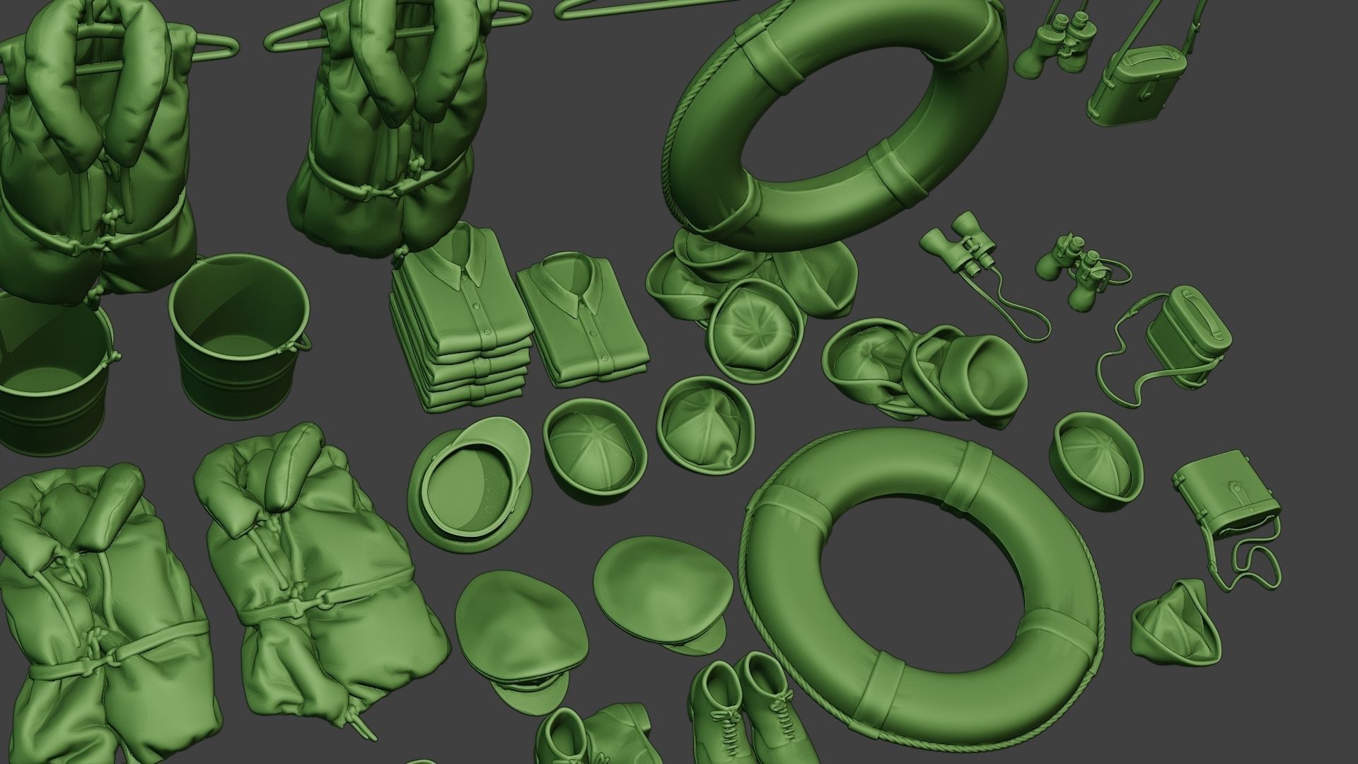 Ww2 US Naval Objects Pack1 3D model 3D printable | CGTrader