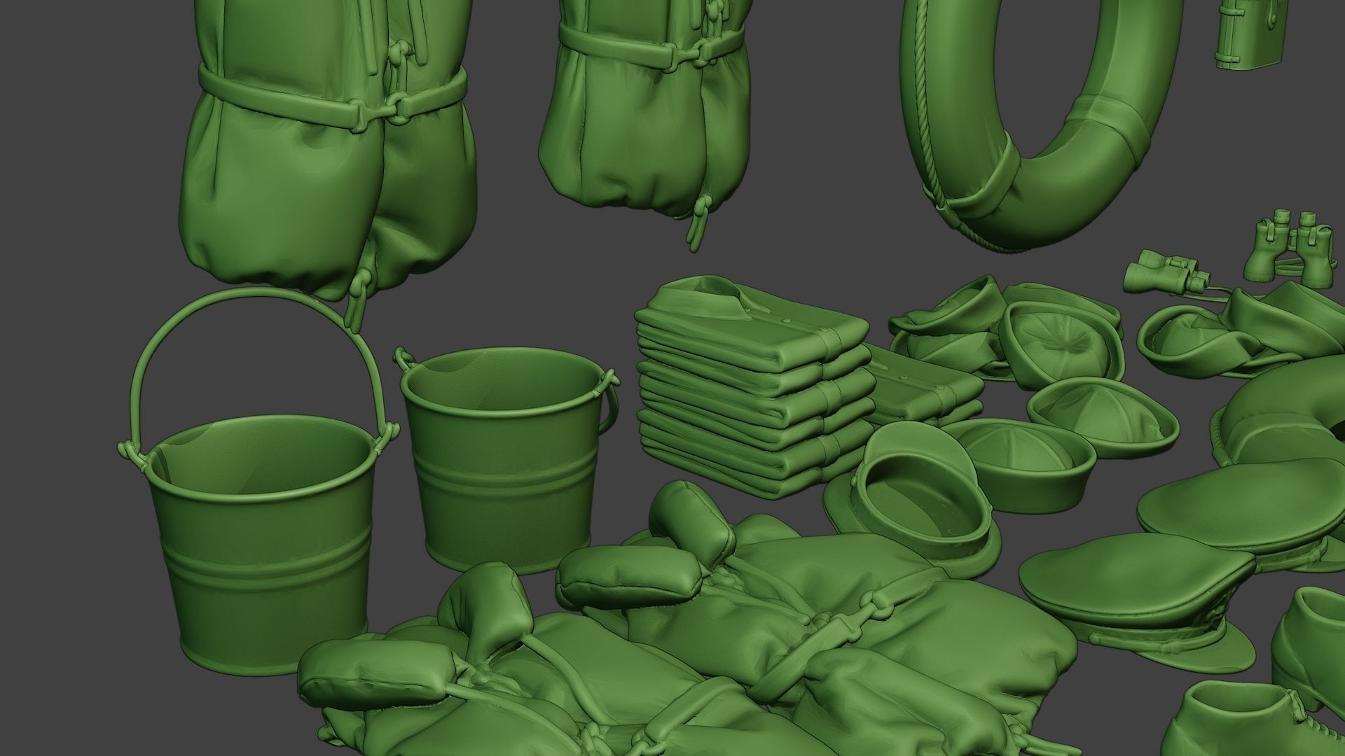 Ww2 US Naval Objects Pack1 3D model 3D printable | CGTrader