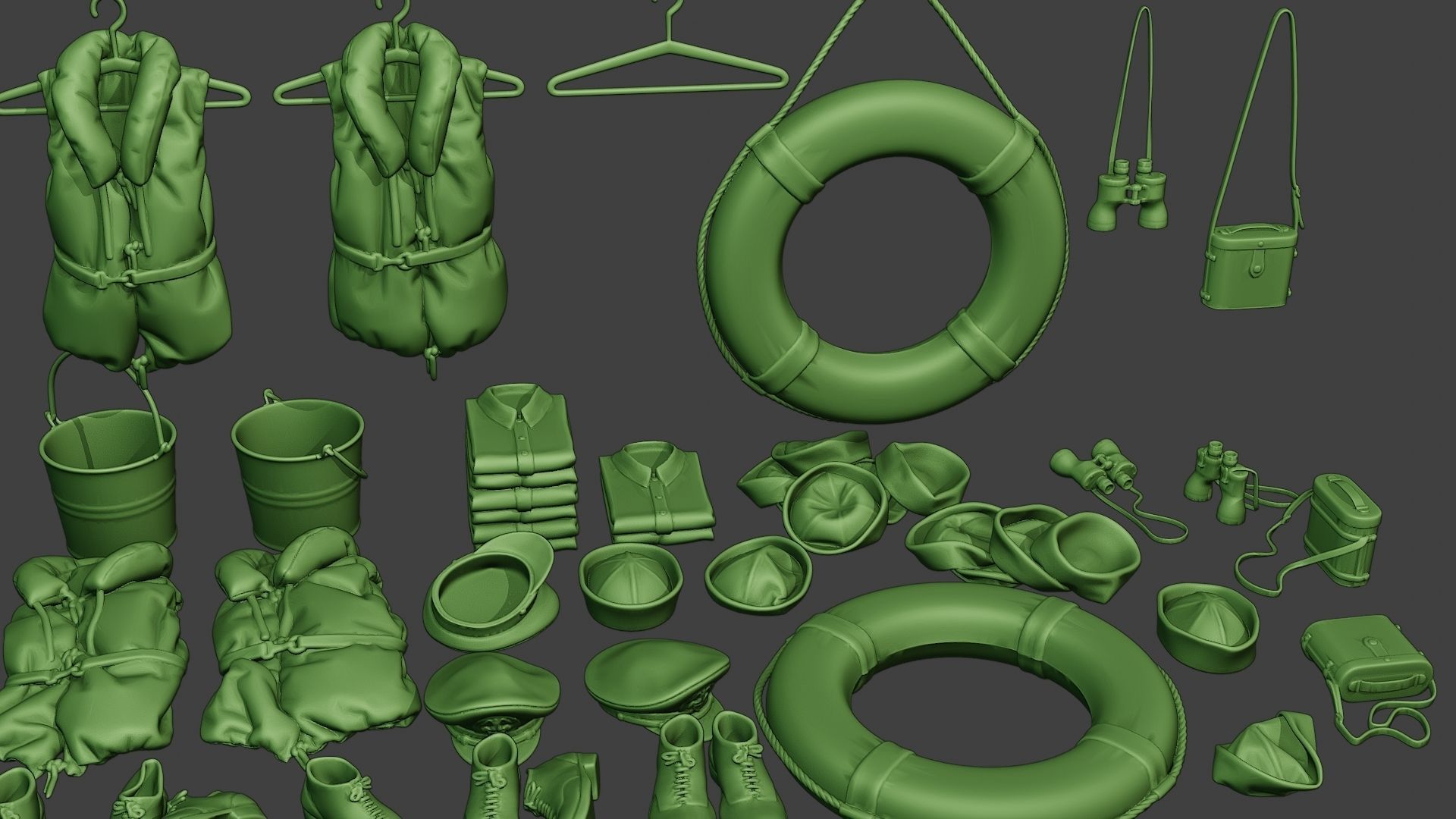 Ww2 US Naval Objects Pack1 3D model 3D printable | CGTrader