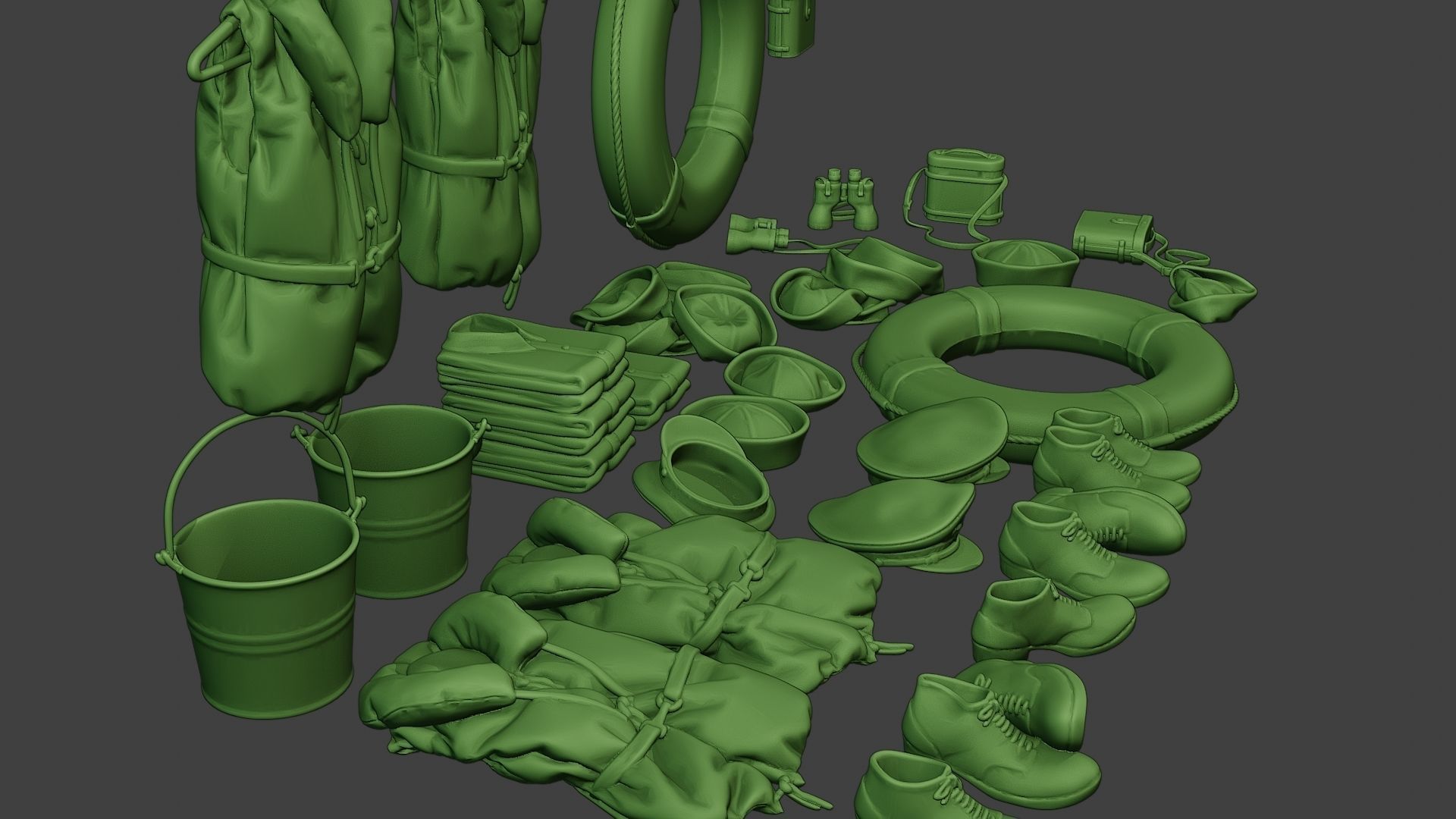 Ww2 US Naval Objects Pack1 3D model 3D printable | CGTrader