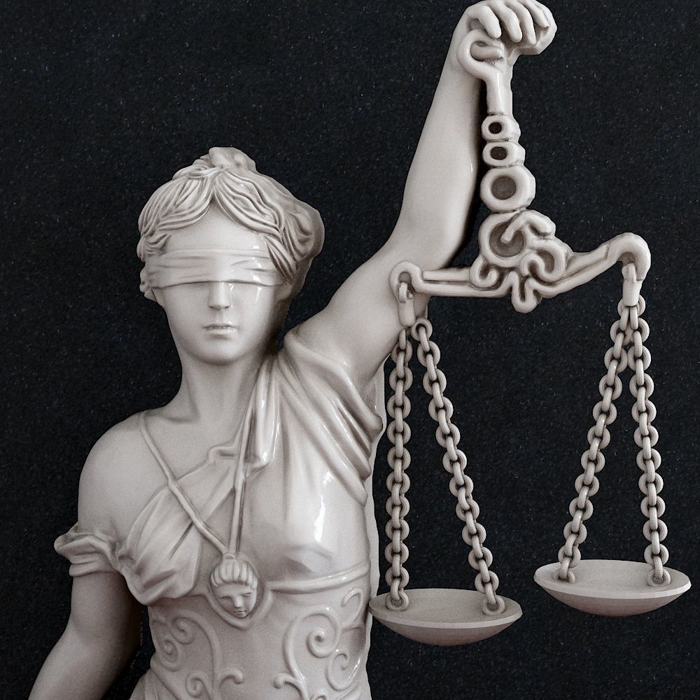 Statue of the law of Themis 3D model 3D printable | CGTrader