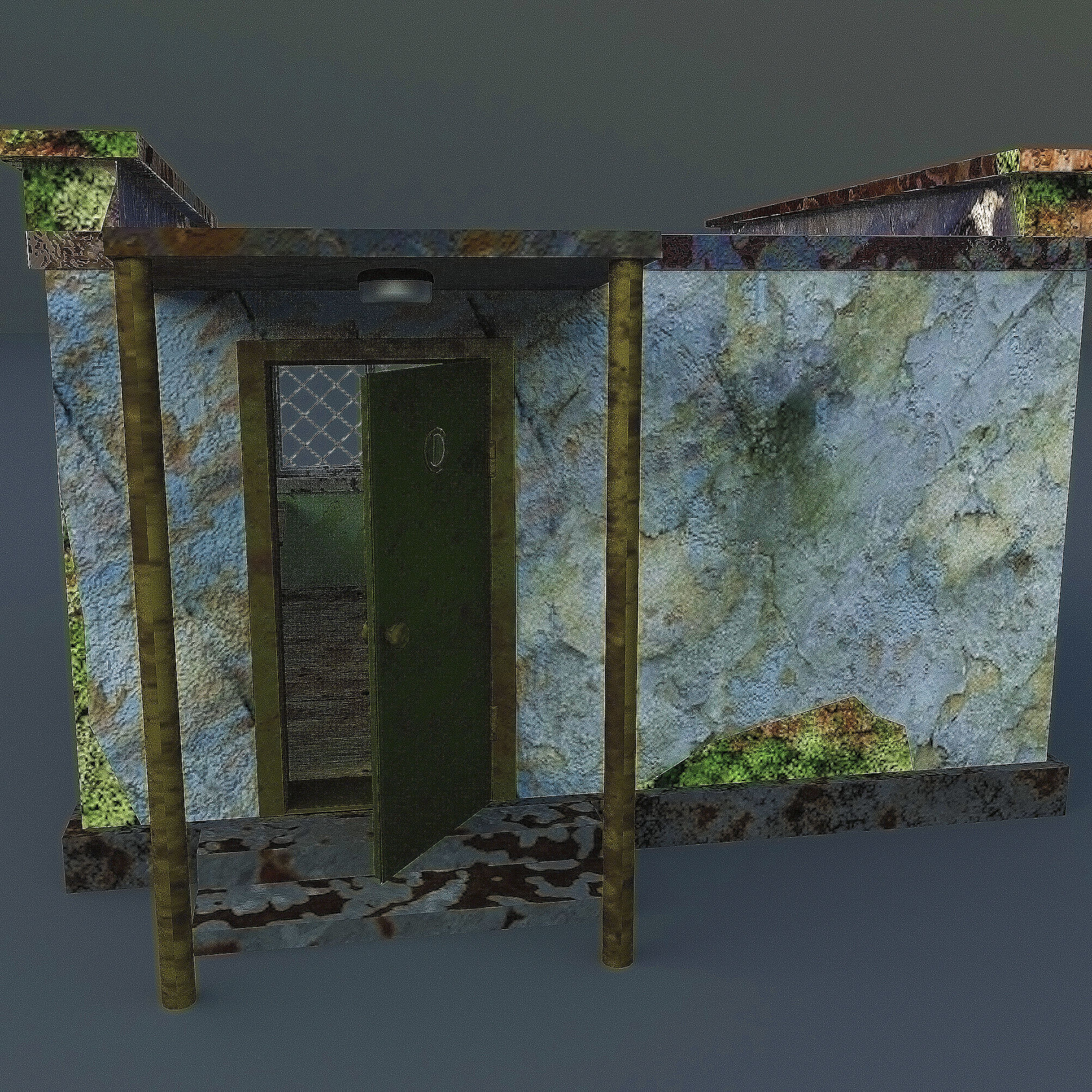 3D model Abandoned checkpoint building VR / AR / low-poly | CGTrader