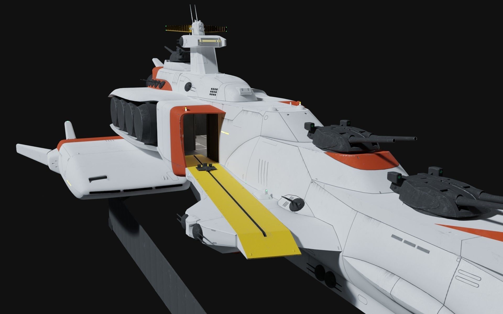 Battleship Ra-cailum 3D model | CGTrader