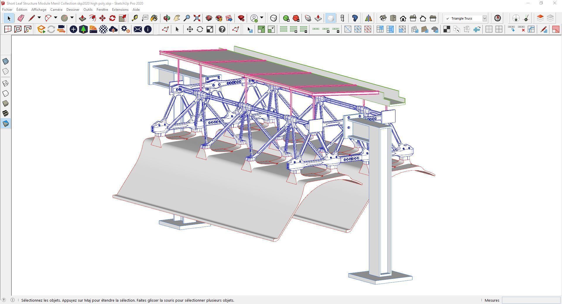 Menil Collection Structure Details Module free 3D model | CGTrader