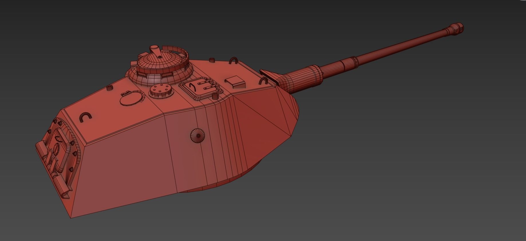 3D model Tiger 2 Turret Porsche VR / AR / low-poly | CGTrader