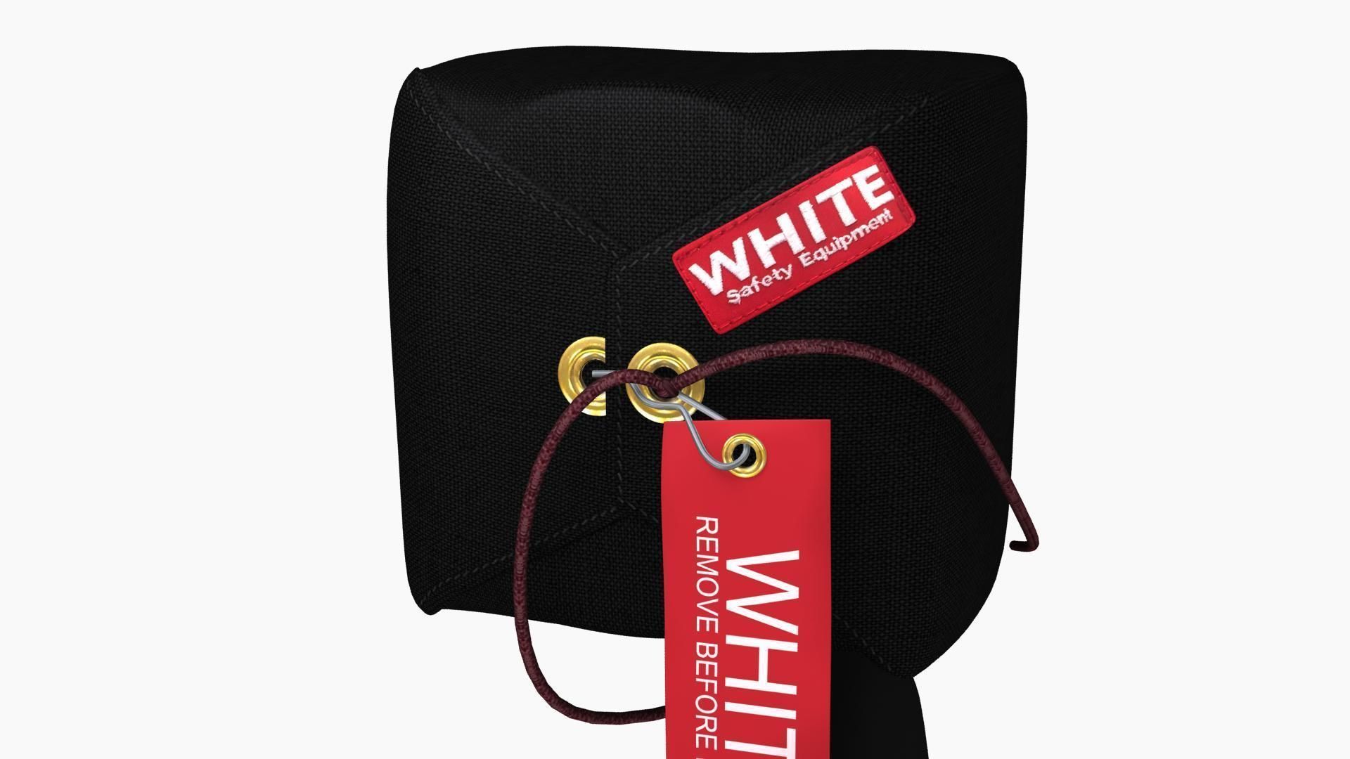 3D model White Super Gas Parachute VR / AR / low-poly | CGTrader