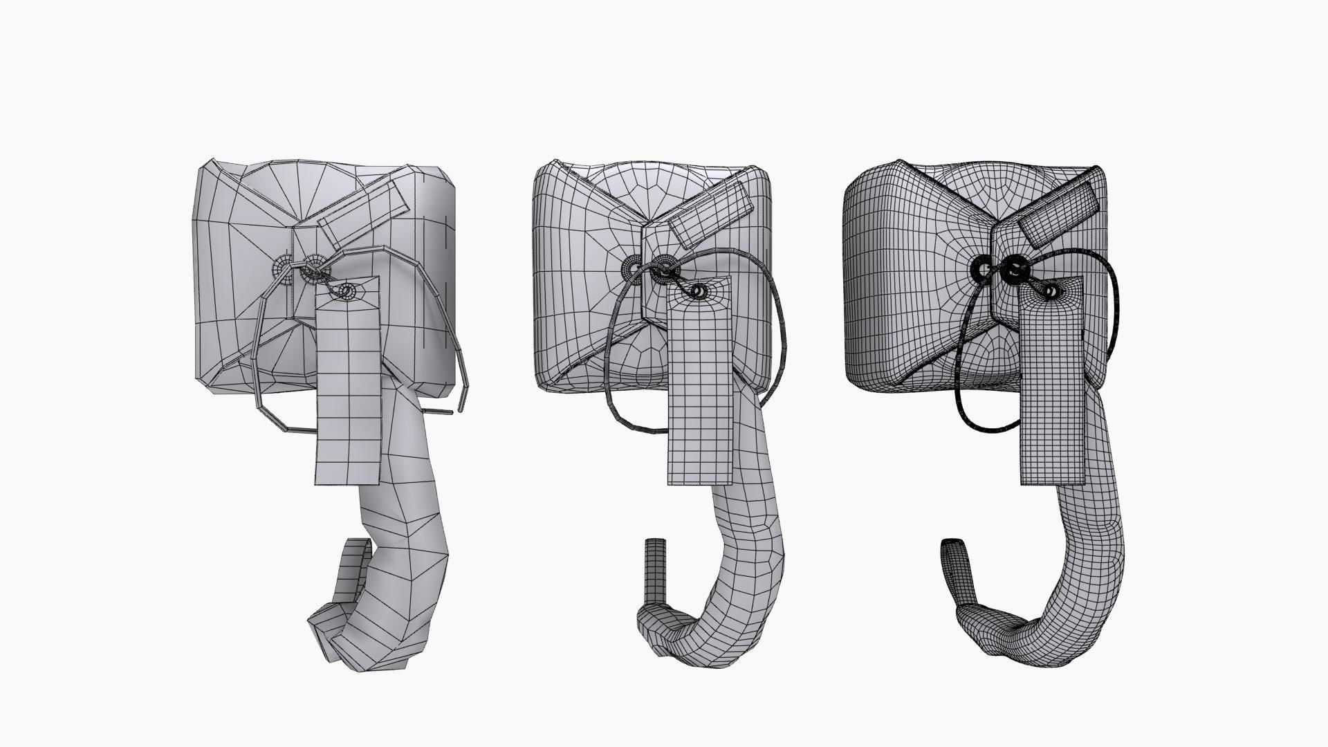 3D model White Super Gas Parachute VR / AR / low-poly | CGTrader