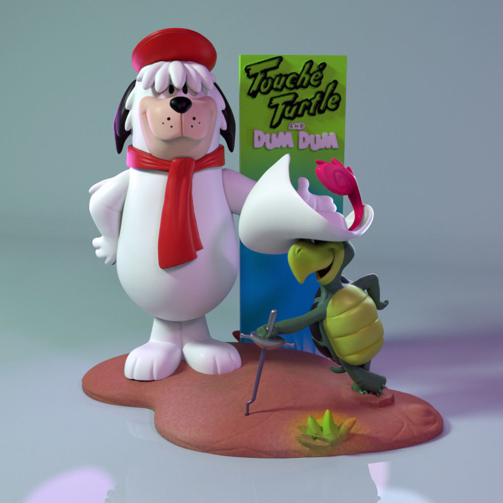 Touche Turtle and Dum Dum 3D model 3D printable | CGTrader