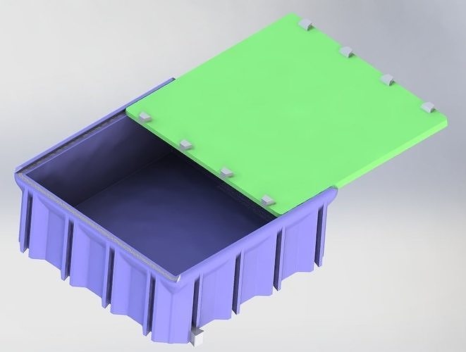 Deep Storage Bin 3D model 3D printable | CGTrader