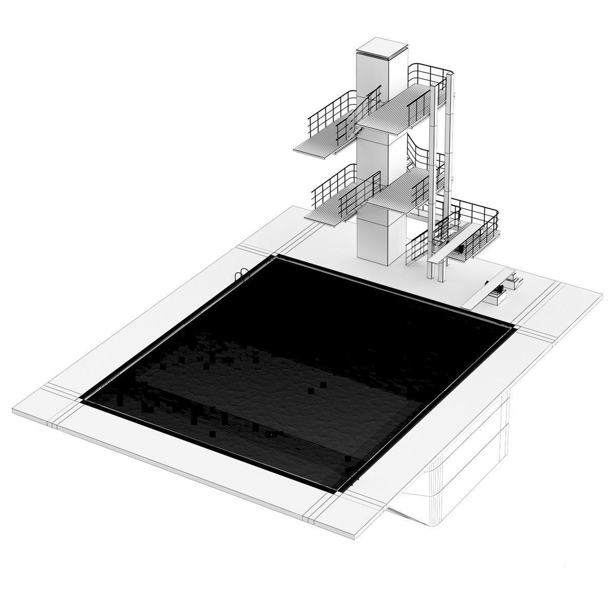 Diving Pool 3D model | CGTrader