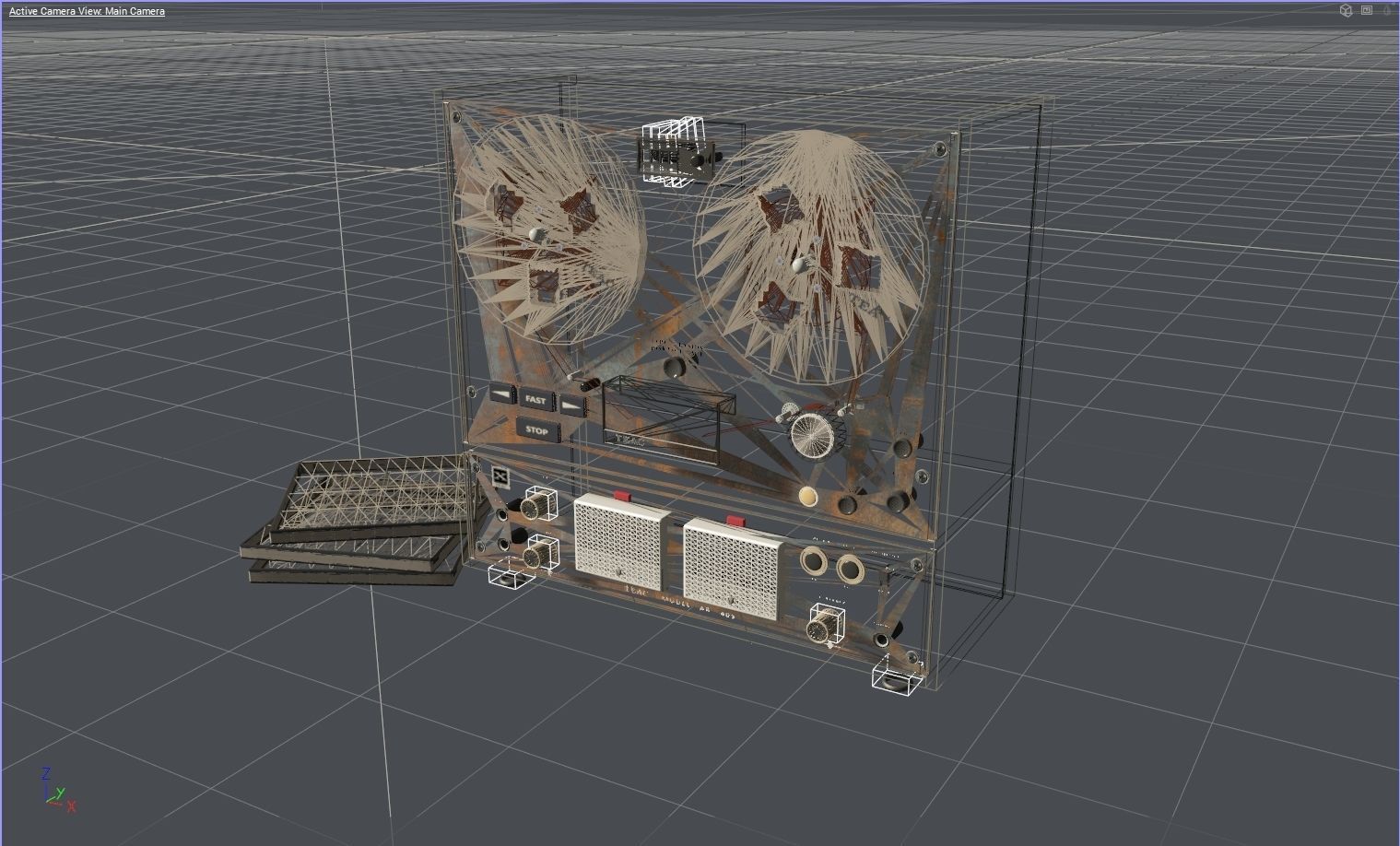 TEAC AR-40S Tape Recorder 3D model rigged | CGTrader