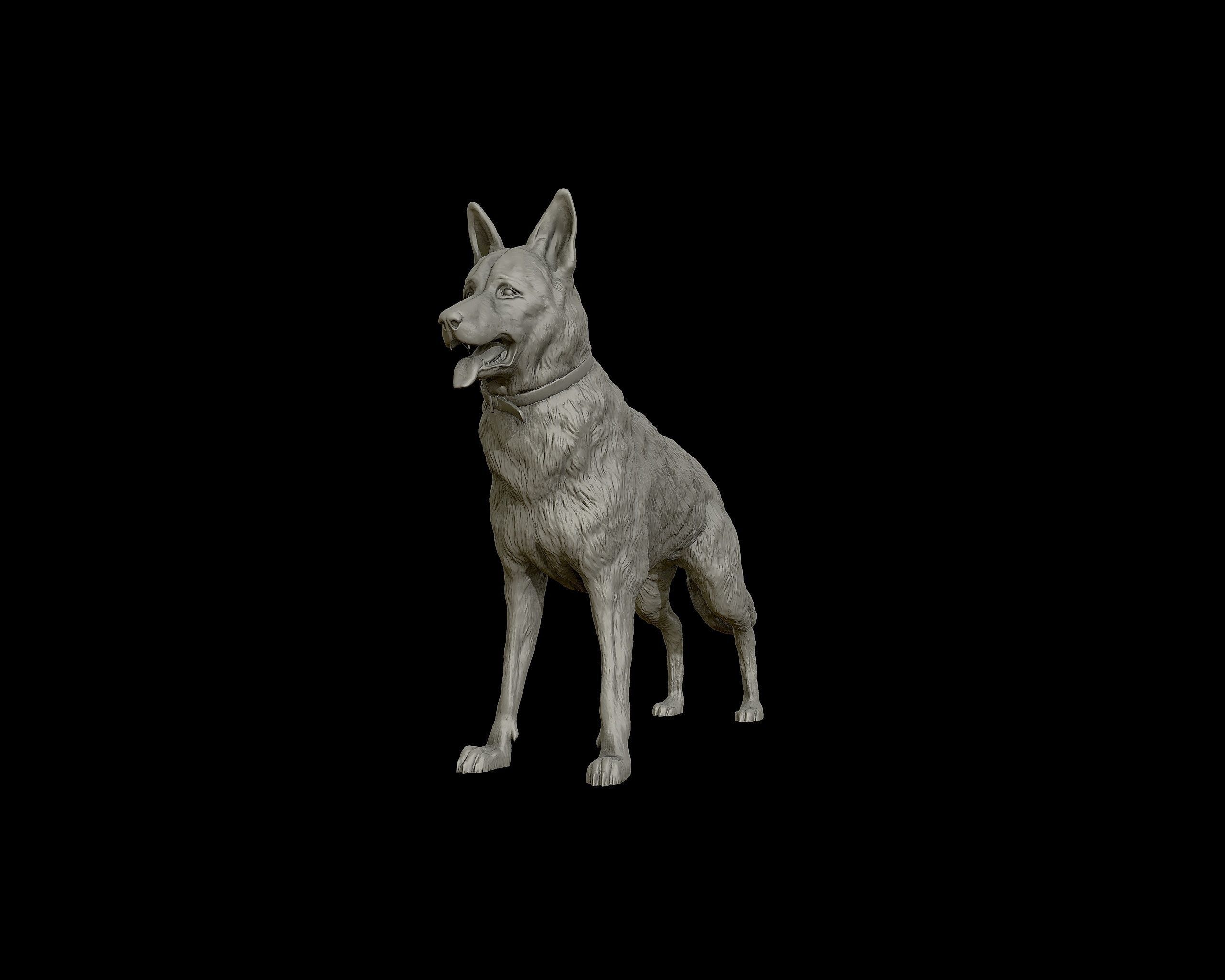 German Shepherd model 3D model 3D printable | CGTrader
