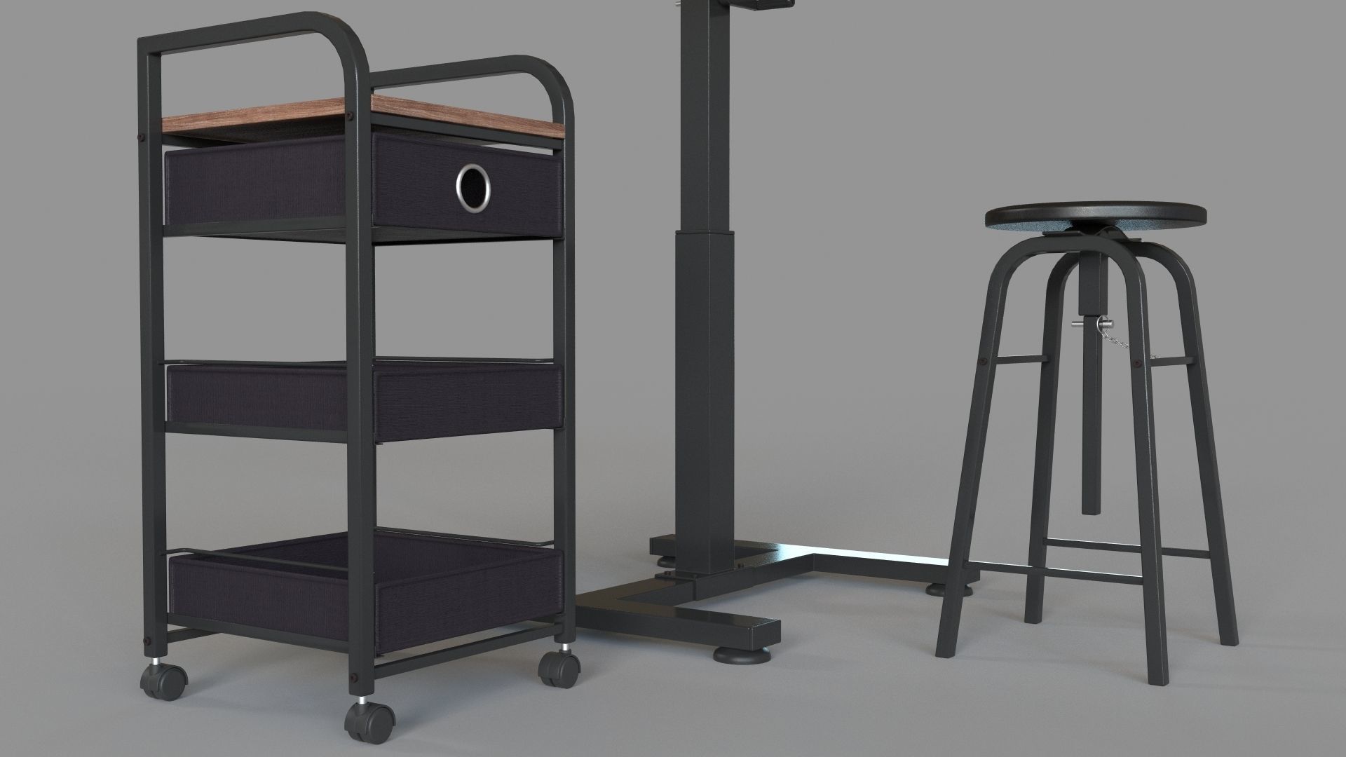Sit Stand Draft Table Set by Artist Loft 3D model | CGTrader