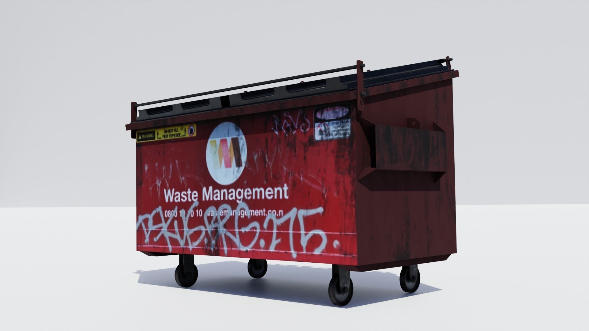 Industrial Waste bin 3D model rigged | CGTrader