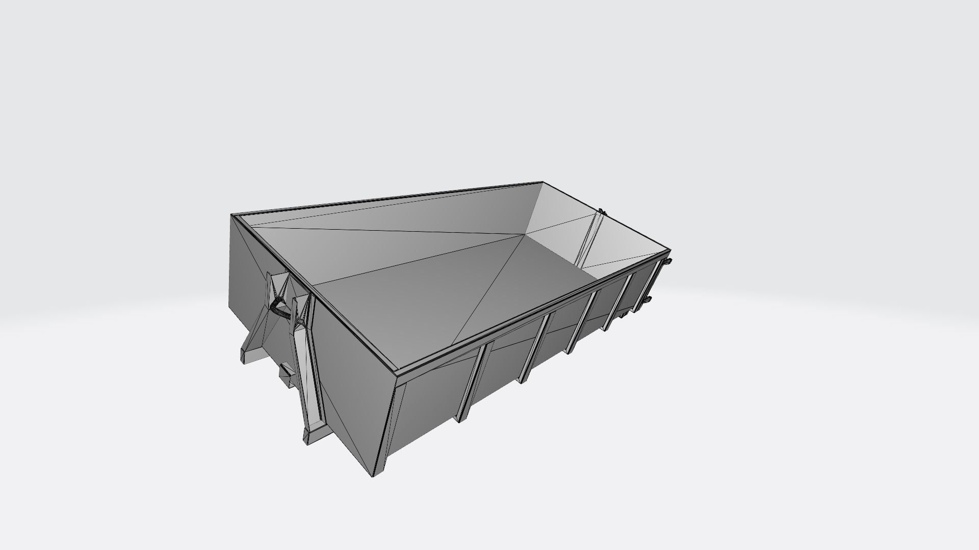 3D model Real 3D cad model of Dumpster Container VR / AR / low-poly ...