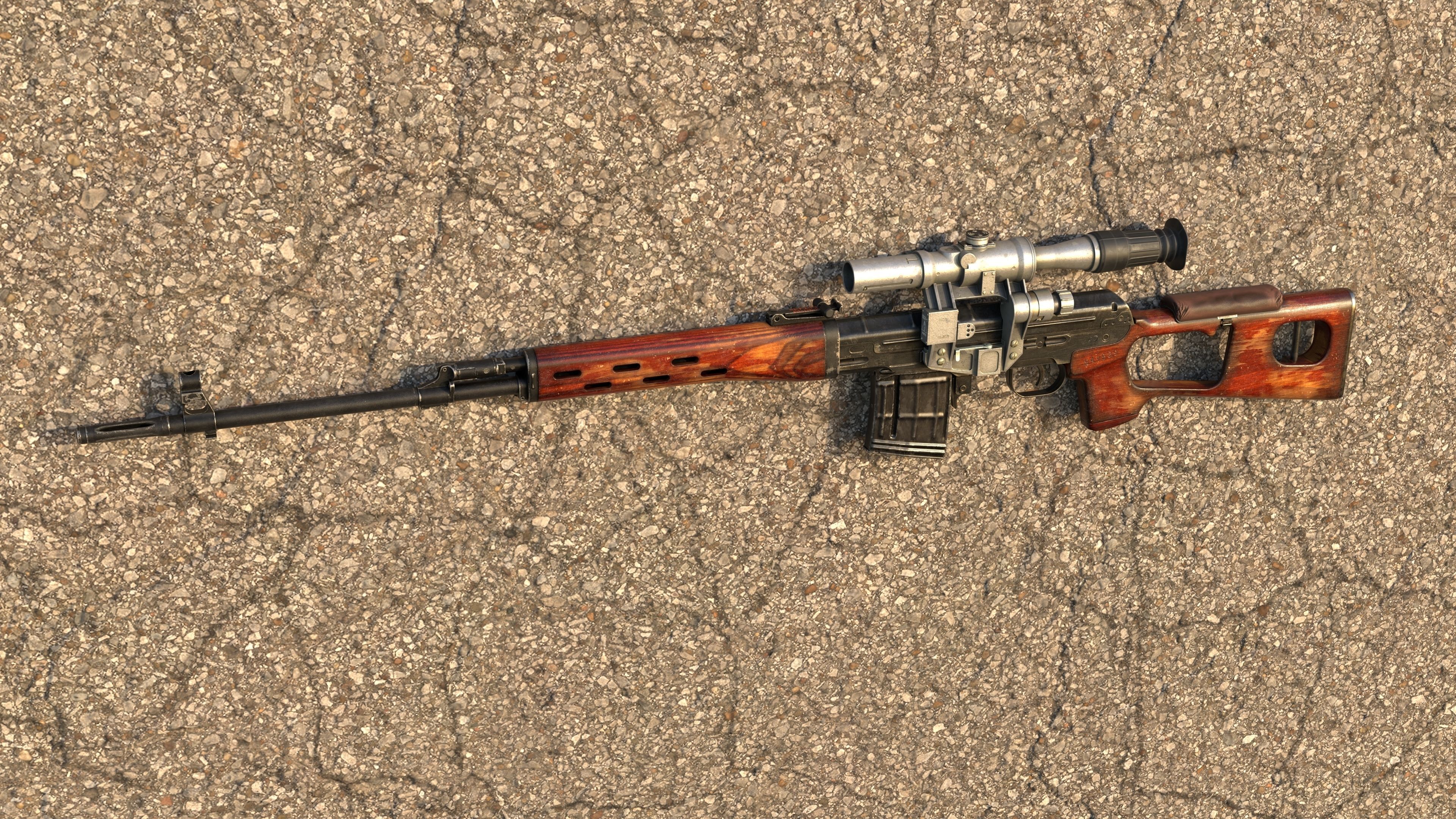 3D model SVD Sniper Rifle Dragunov wich PSO-1 VR / AR / low-poly | CGTrader