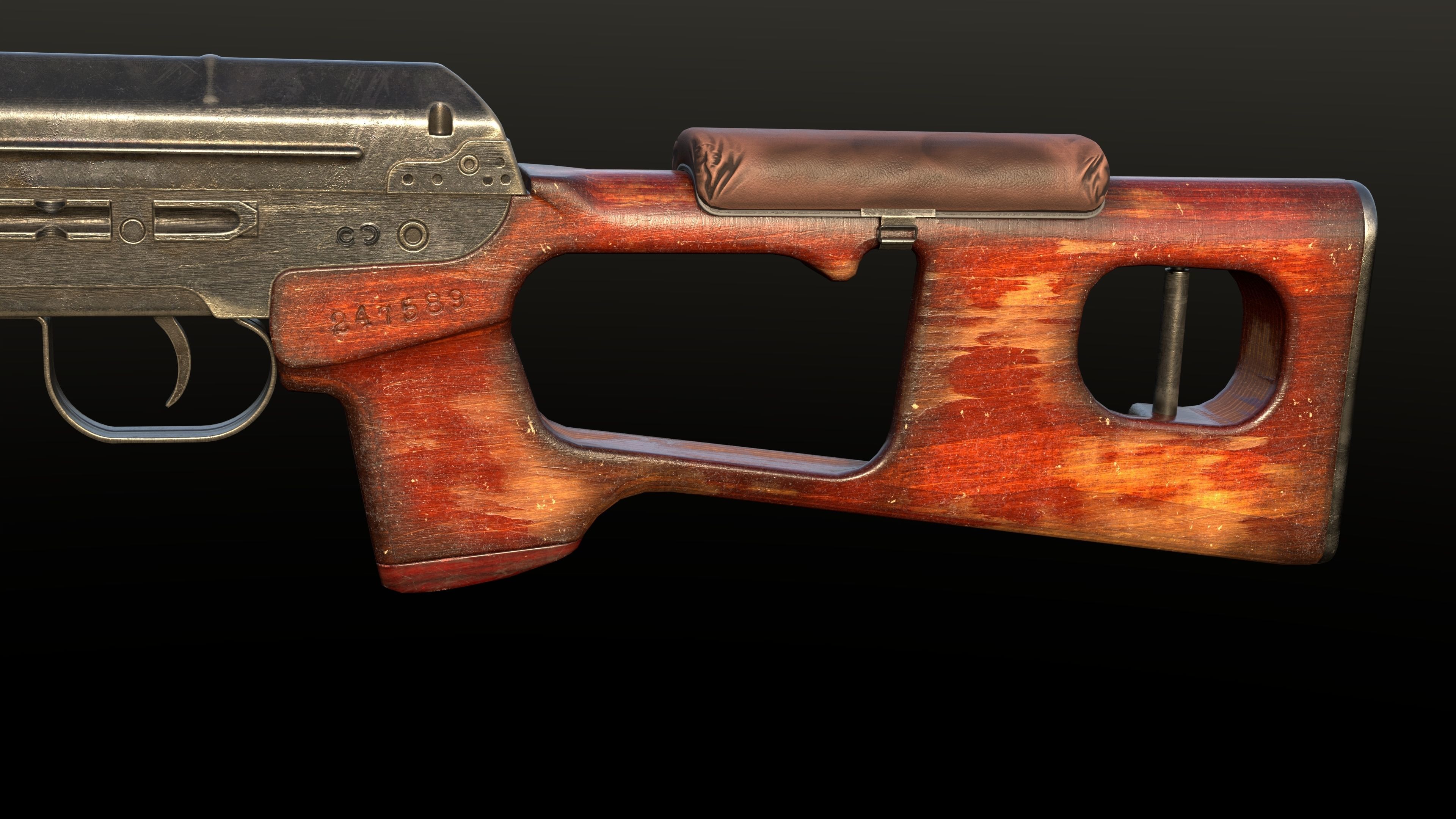 3D model SVD Sniper Rifle Dragunov wich PSO-1 VR / AR / low-poly | CGTrader