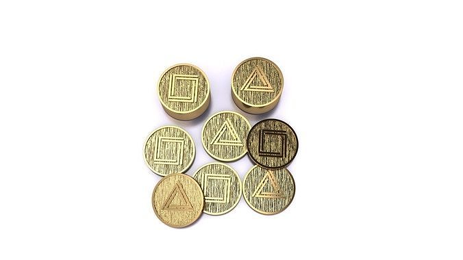 Coin squid game 3D model 3D printable | CGTrader