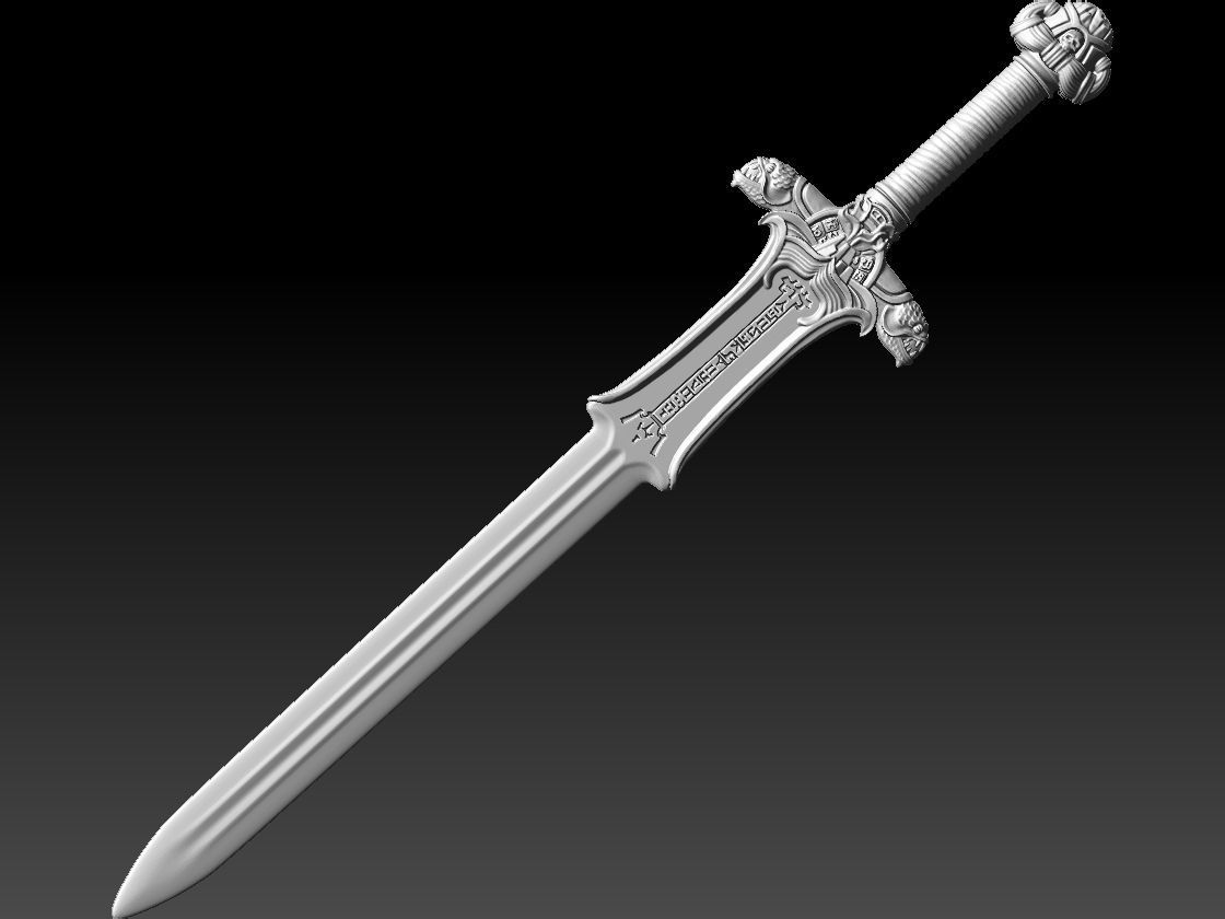 Atlantean Sword - Real Size - Conan The Barbarian 3D model 3D printable ...