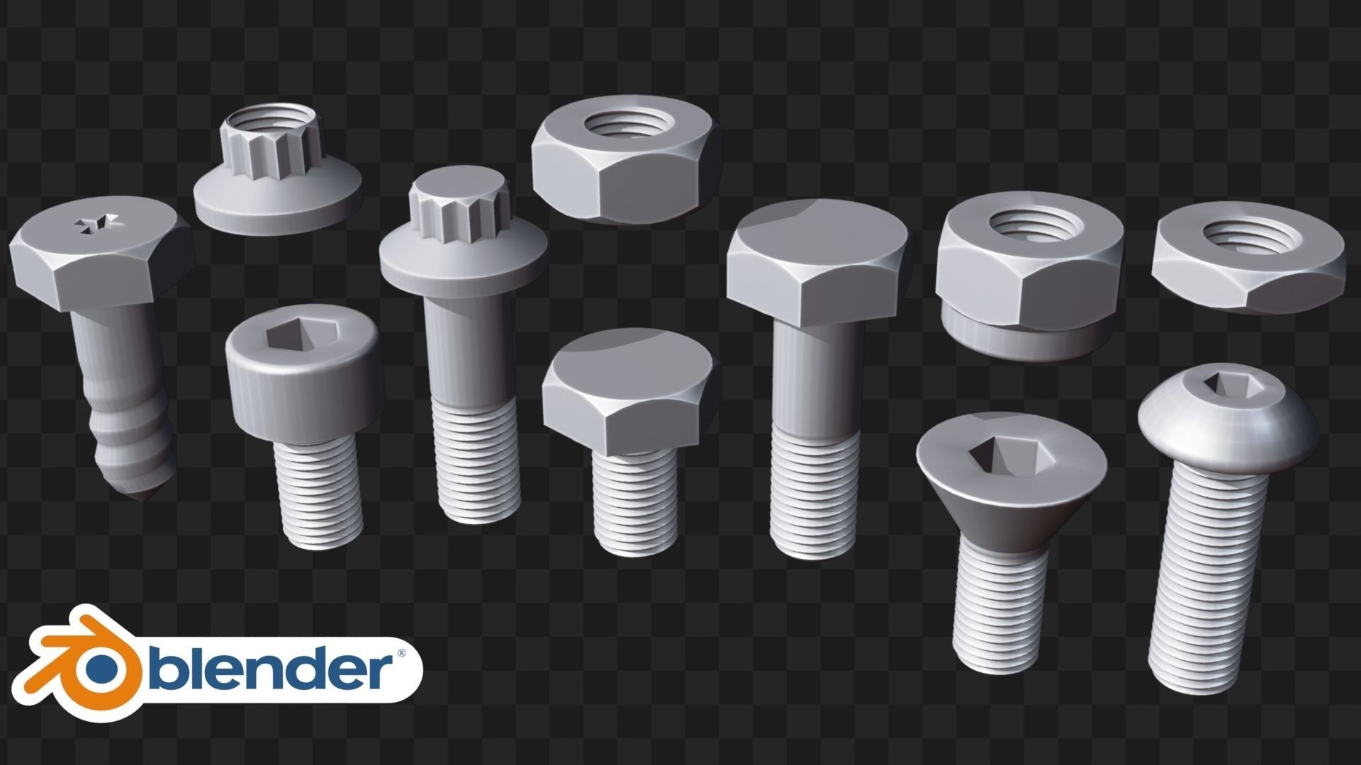 Nuts And Bolts 3d Models - Free Download free 3D model | CGTrader