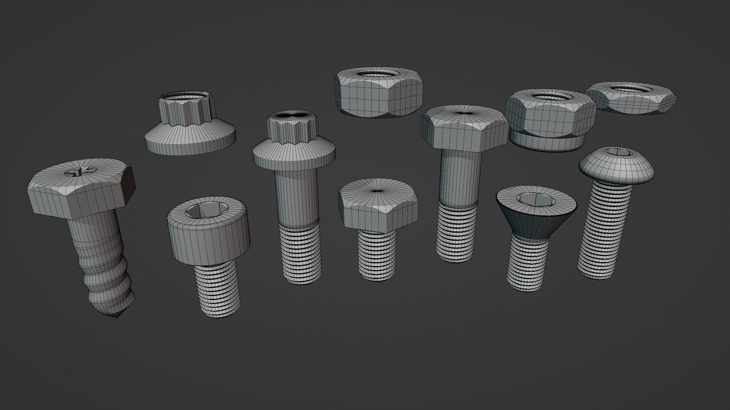 Nuts And Bolts 3d Models - Free Download free 3D model | CGTrader