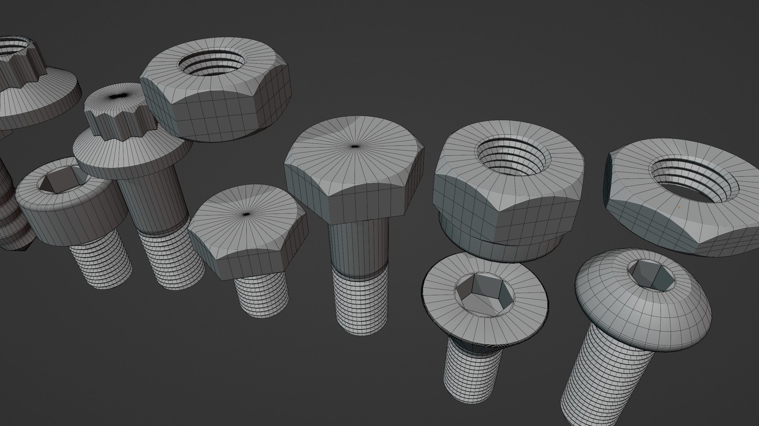 Nuts And Bolts 3d Models - Free Download free 3D model | CGTrader