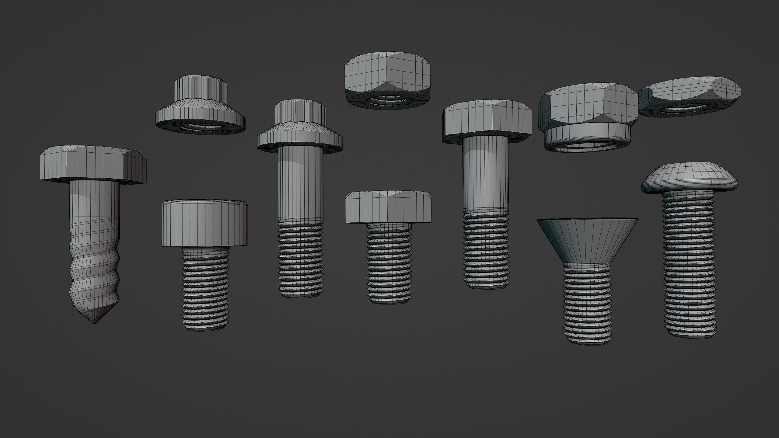 Nuts And Bolts 3d Models - Free Download free 3D model | CGTrader