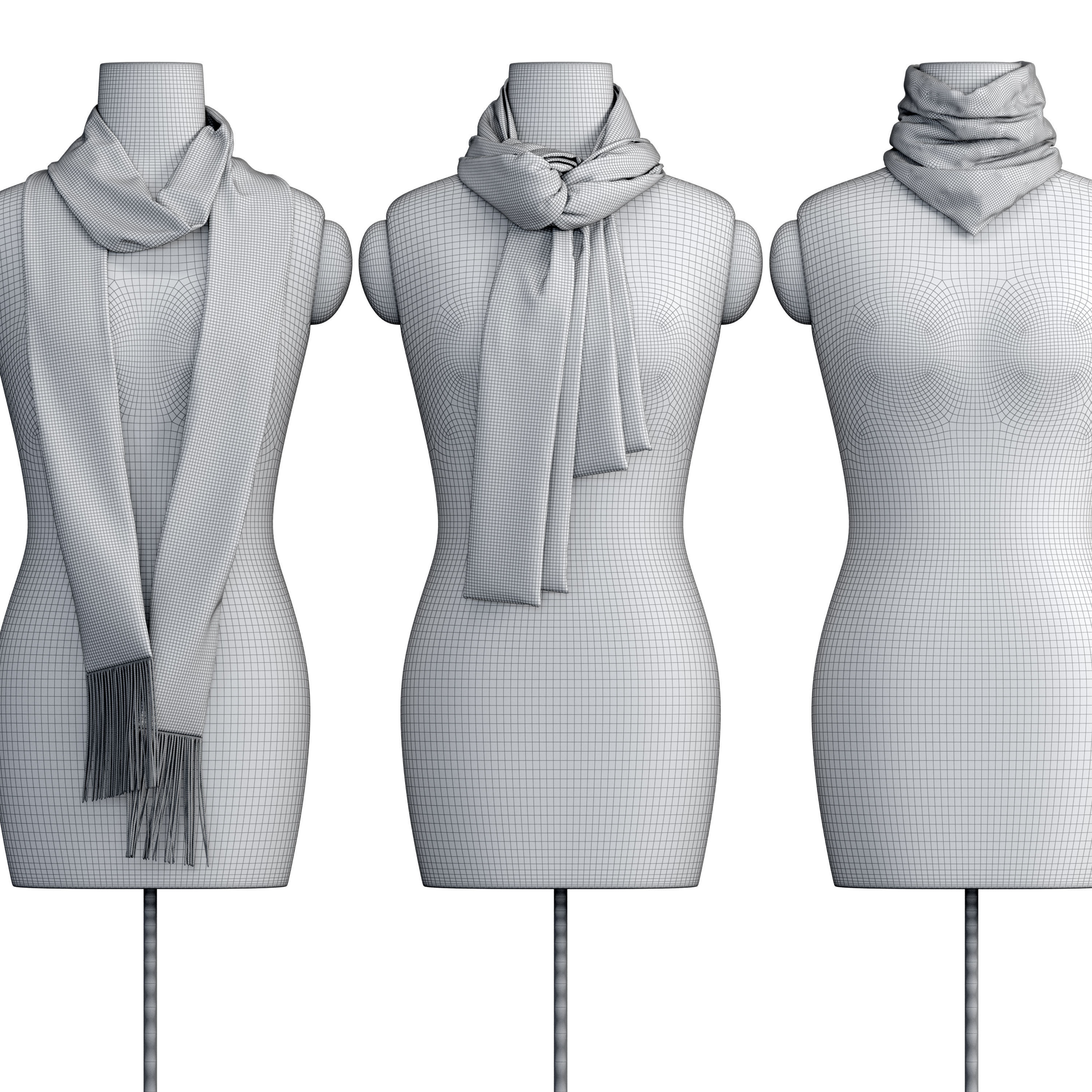 Shawl over the body 3D model | CGTrader