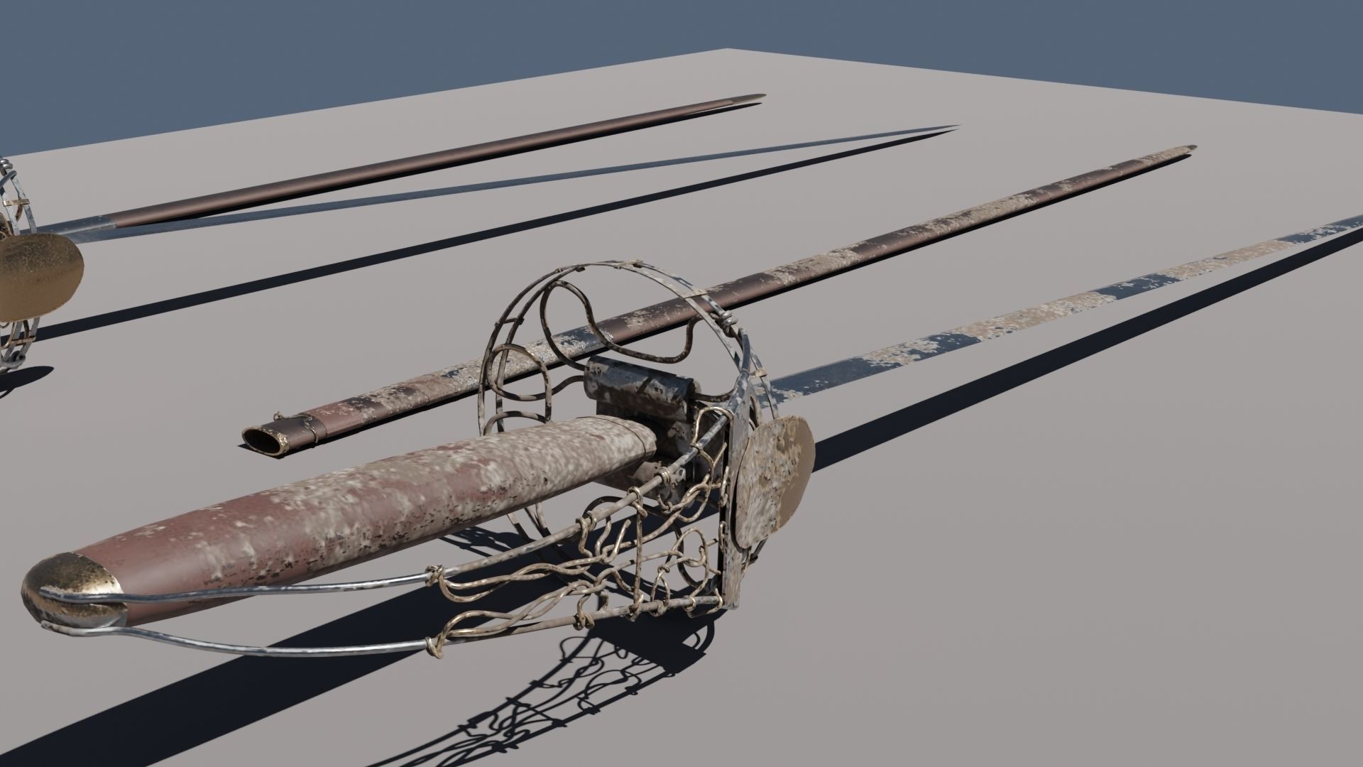 3D model sheathed sword VR / AR / low-poly | CGTrader