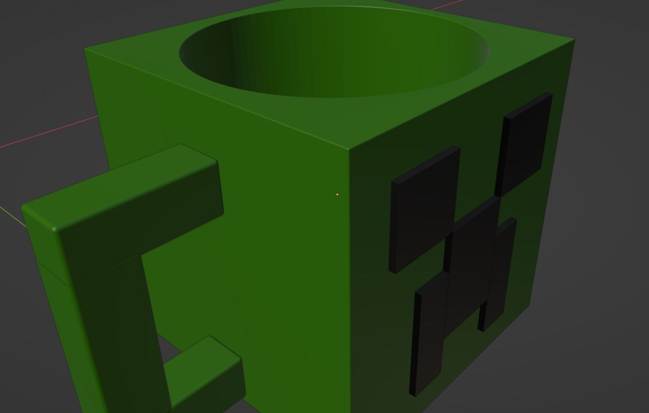 Minecraft cup 3D model | CGTrader