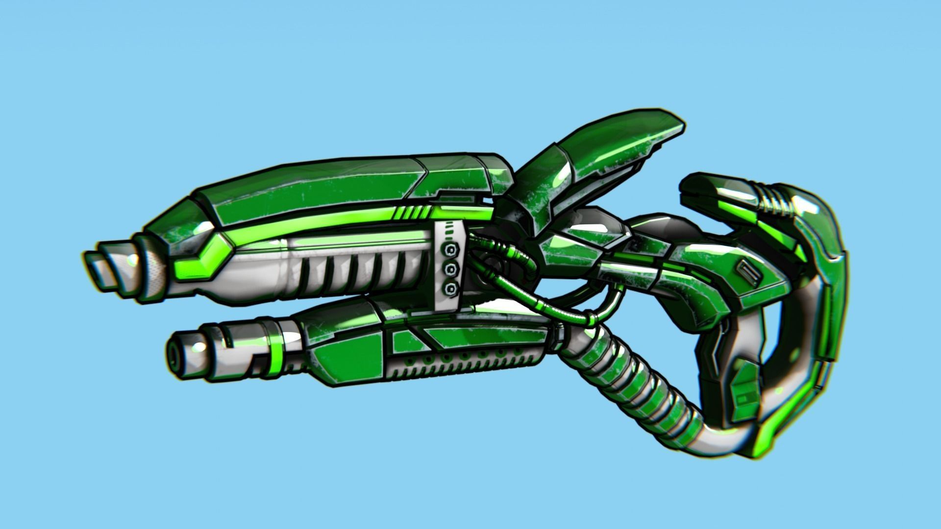 3D model Sci-Fi One-Hand Shotgun VR / AR / low-poly | CGTrader