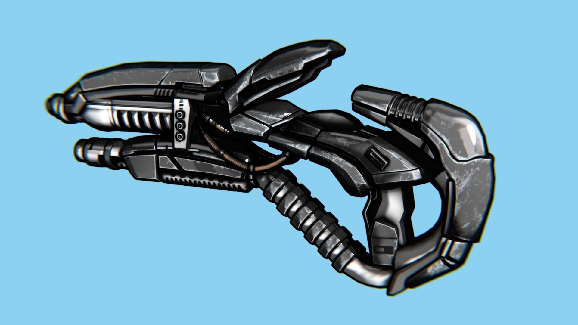 3D model Sci-Fi One-Hand Shotgun VR / AR / low-poly | CGTrader