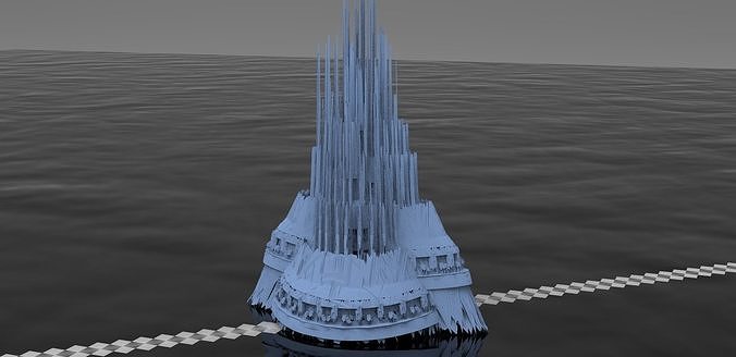 Sci fi City Dome floating island 5 3D model | CGTrader