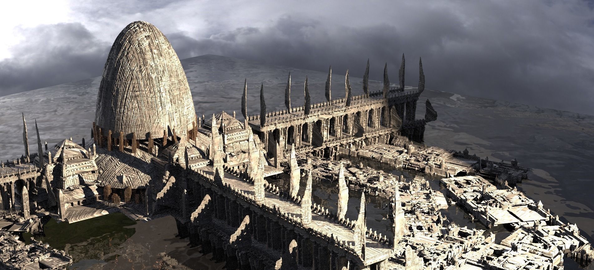 Druid City Star Wars Inspired Sith compound 3D model | CGTrader