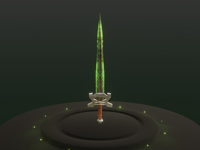 3D model Fantasy Poison Sword - Elemental Sword VR / AR / low-poly ...