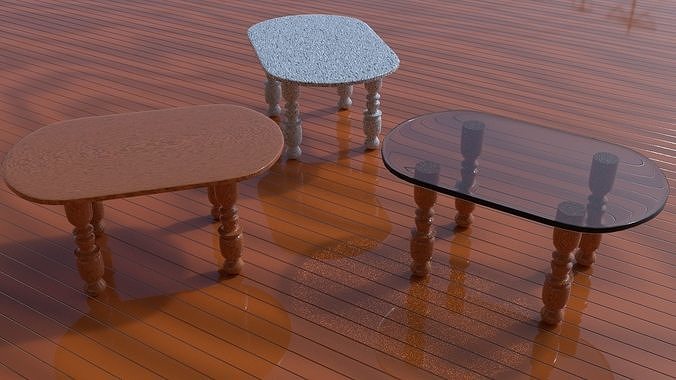 Mini Tables Set 3D model | CGTrader