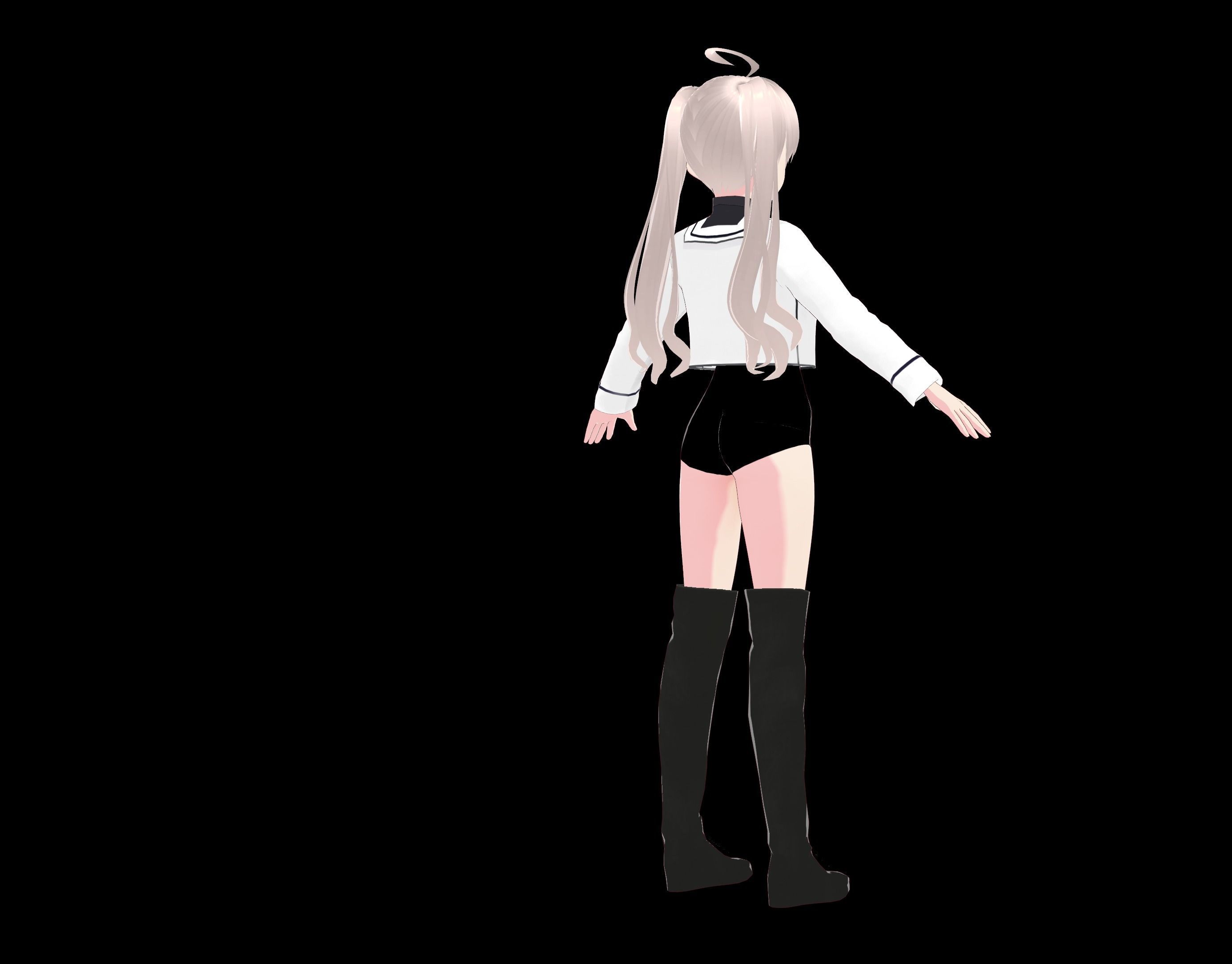 Epic female anime character 3D model animated rigged | CGTrader