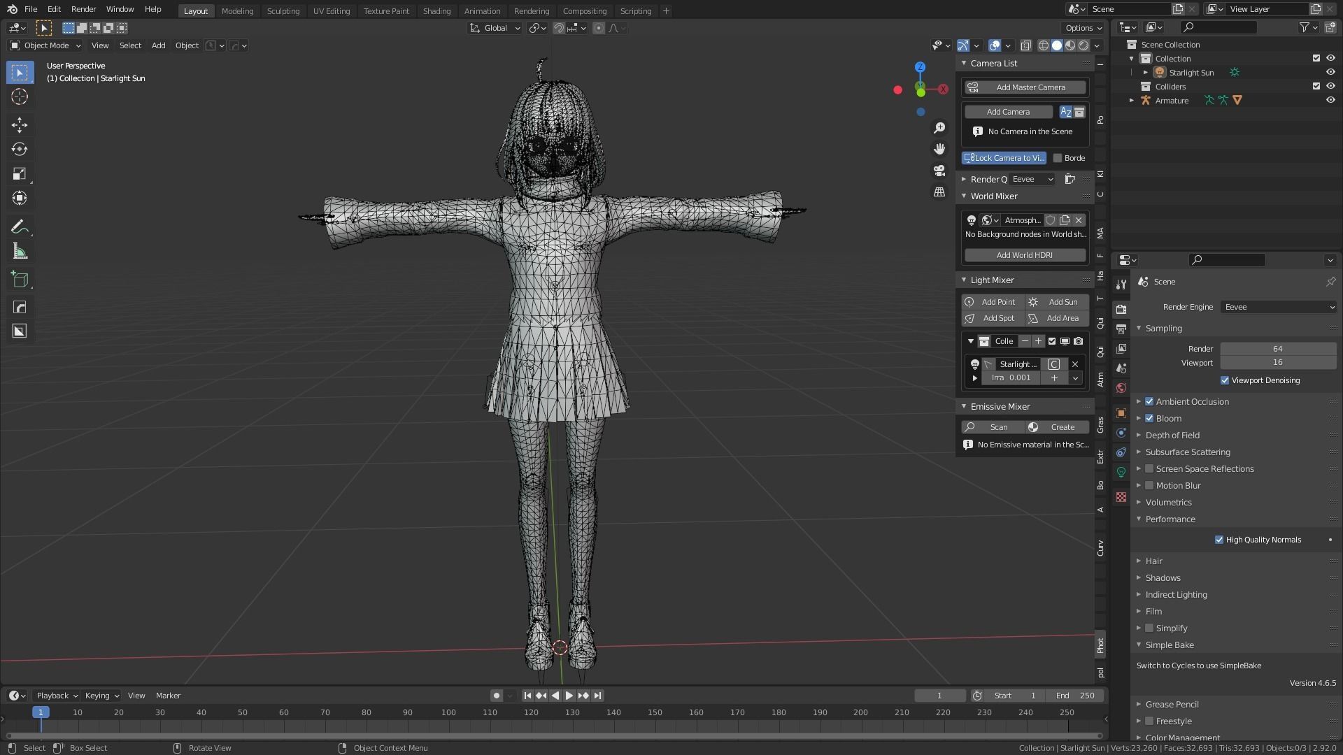 3D model cute anime girl character - Mayoko VR / AR / low-poly | CGTrader