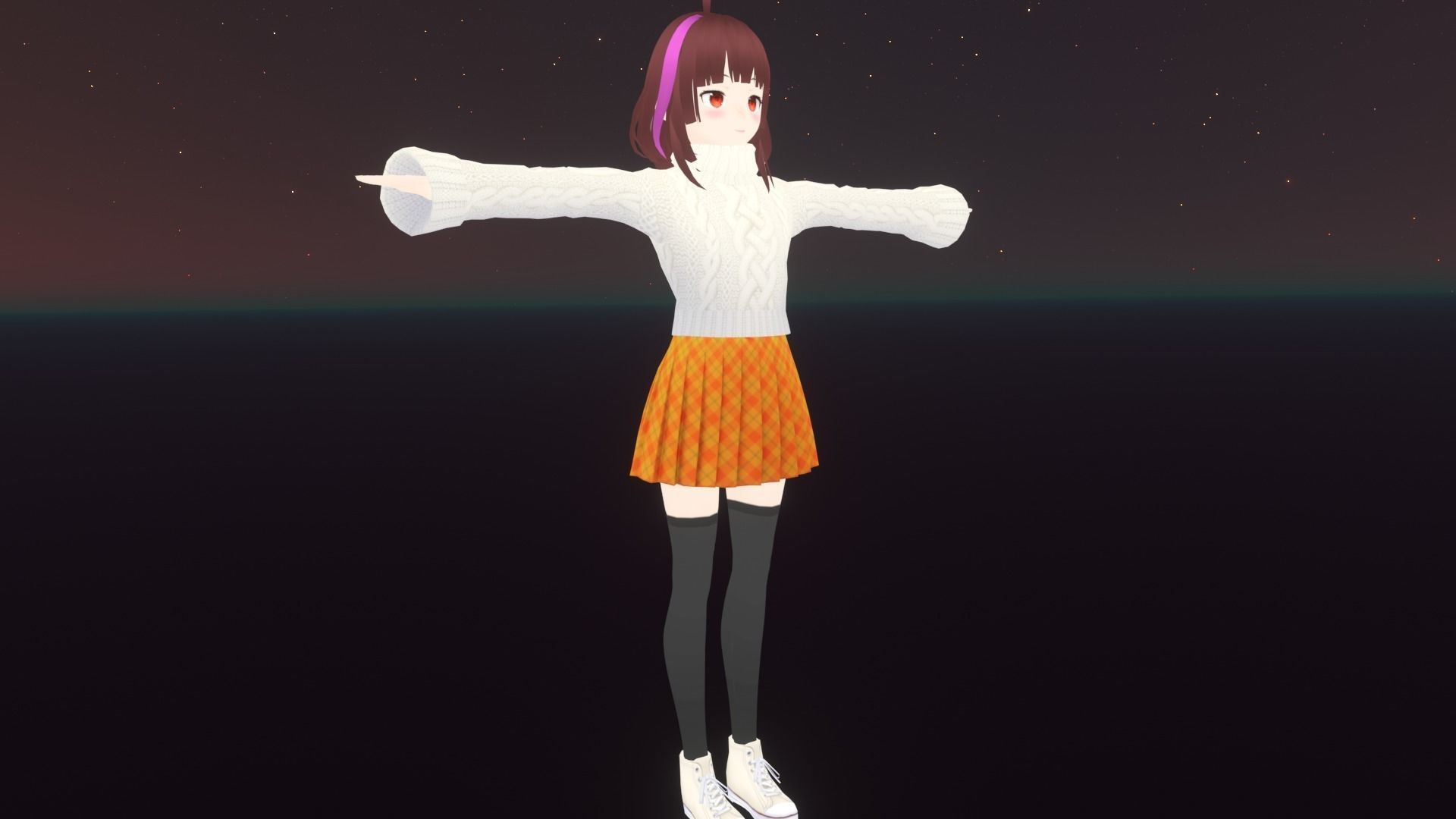 3D model cute anime girl character - Mayoko VR / AR / low-poly | CGTrader