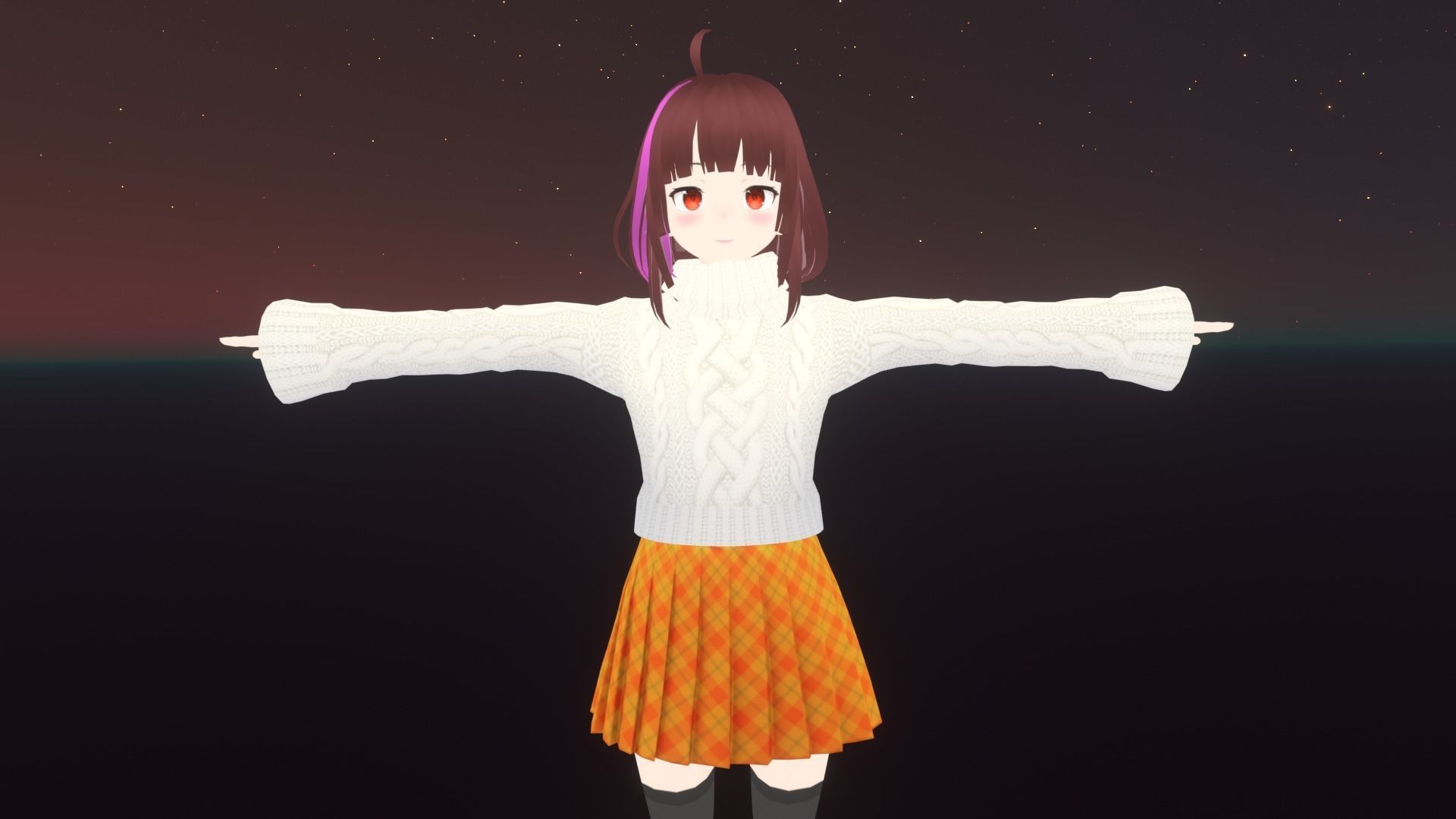 3D model cute anime girl character - Mayoko VR / AR / low-poly | CGTrader