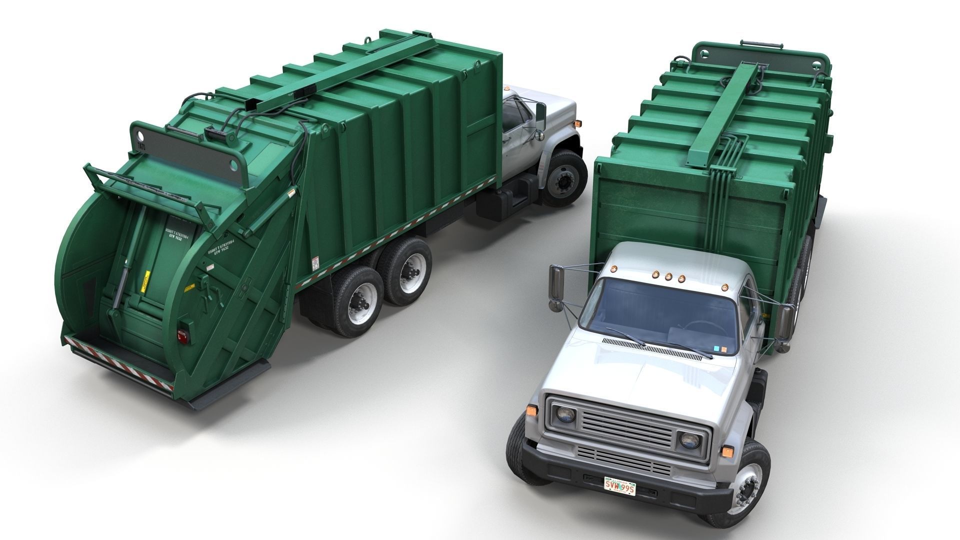 3D model Garbage truck VR / AR / low-poly | CGTrader