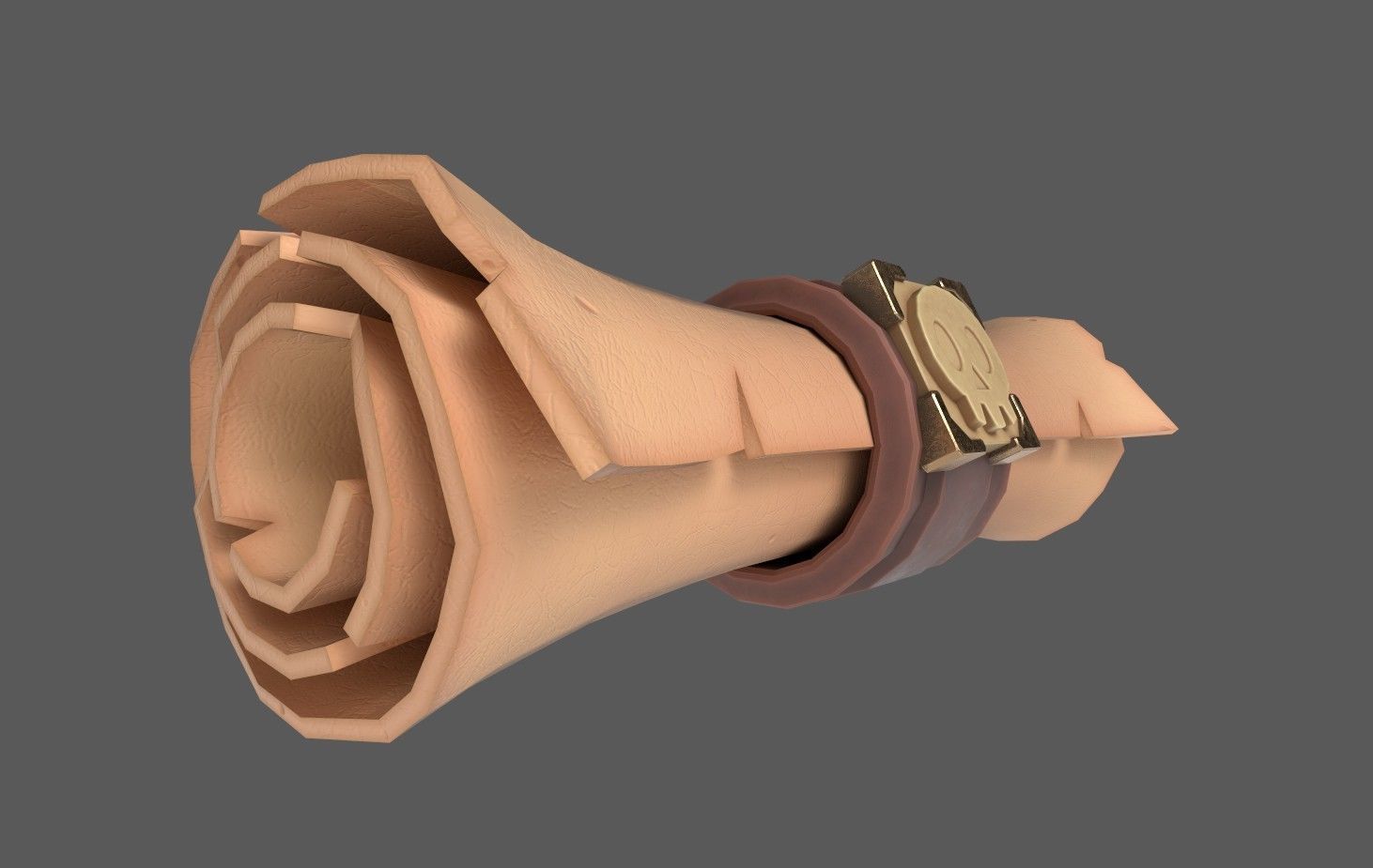 3D model Stylized Magic Scrolls With Four Texture Sets VR / AR / low ...